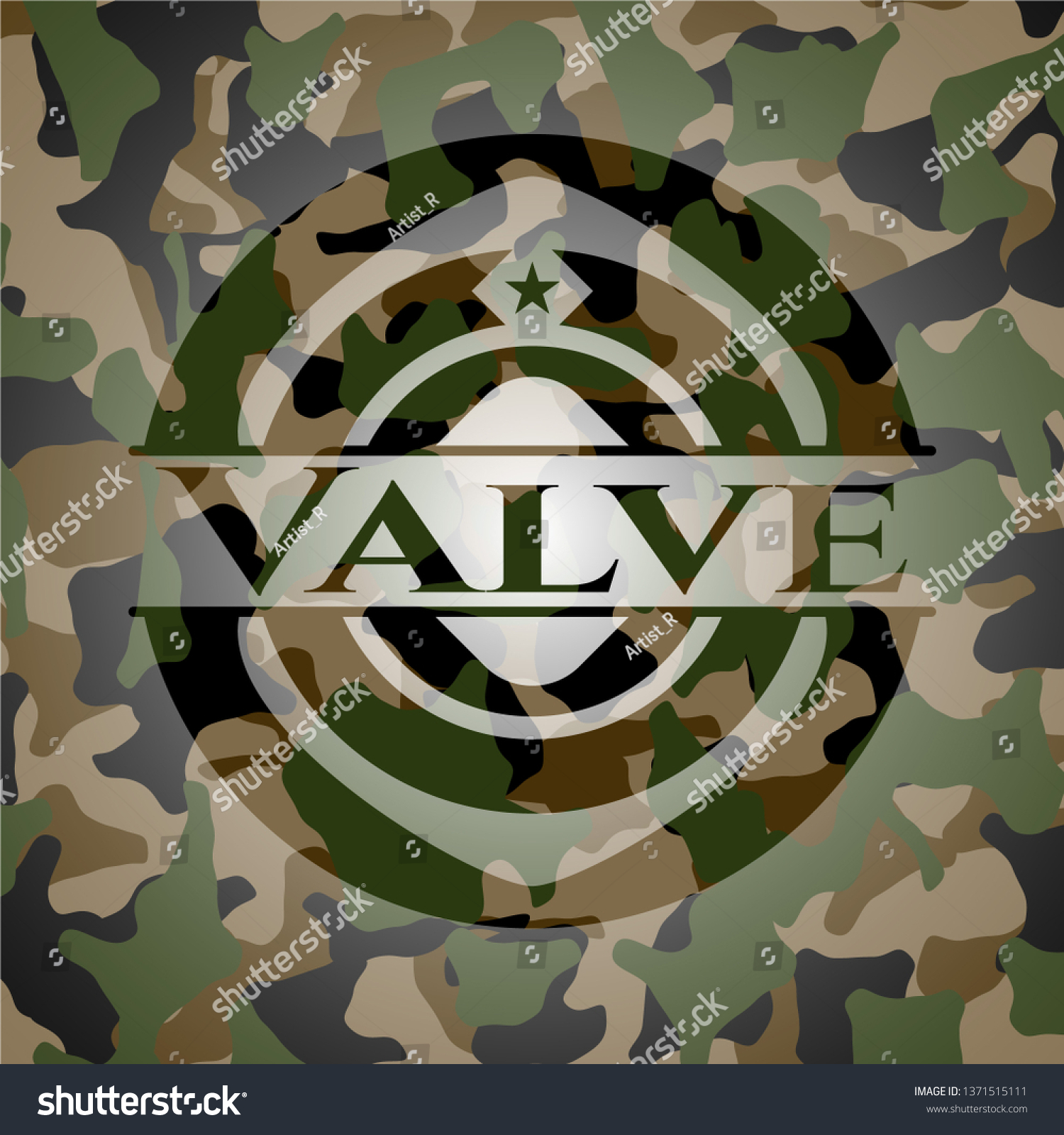 Valve On Camouflaged Texture Stock Vector (Royalty Free) 1371515111 ...