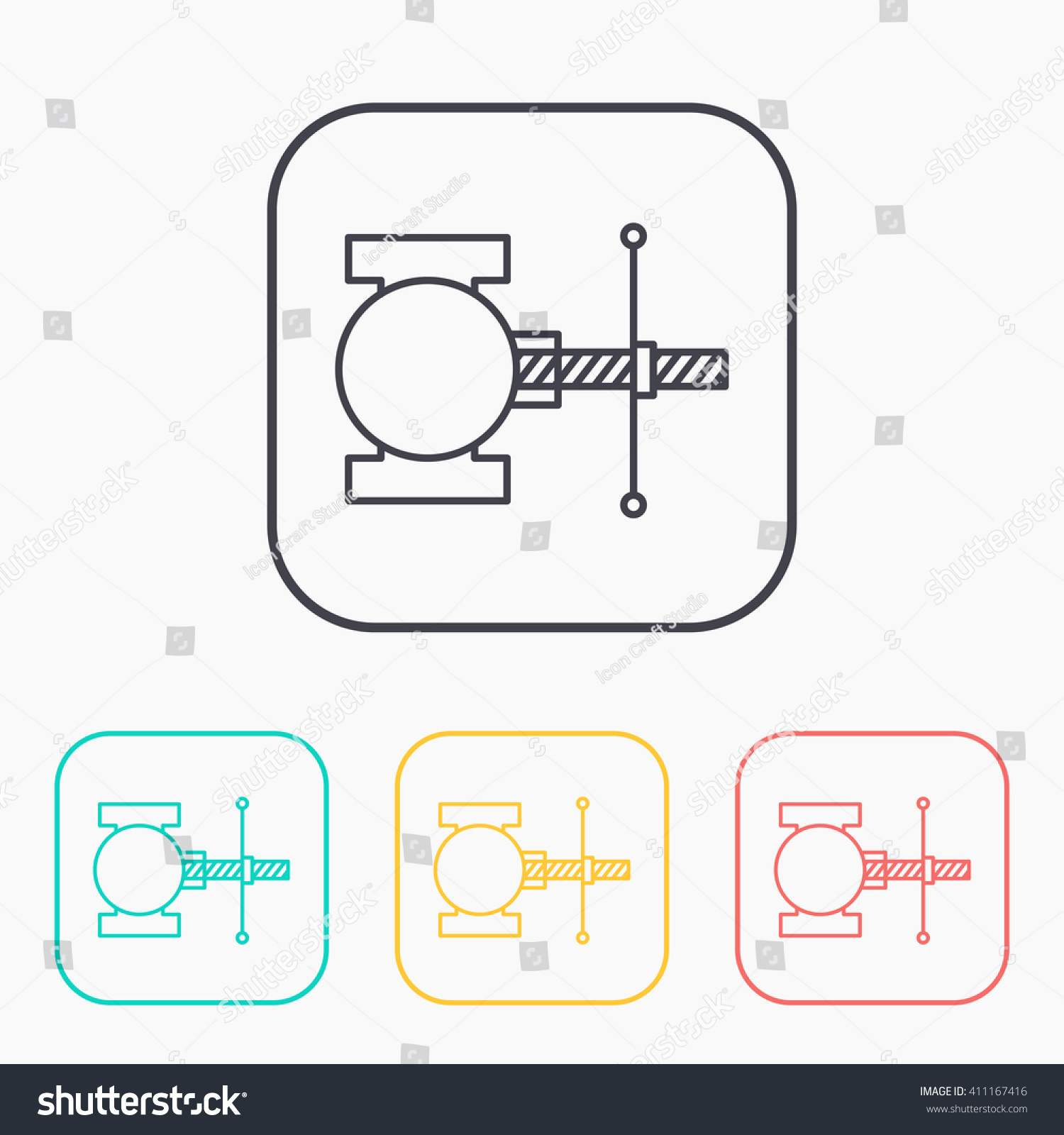 Valve Symbol Vector Icon Stock Vector (Royalty Free) 411167416 ...