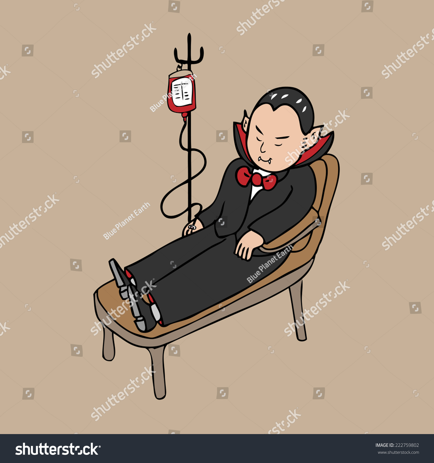 Vampire Blood Transfusion Cartoon Vector Stock Vector (Royalty Free ...