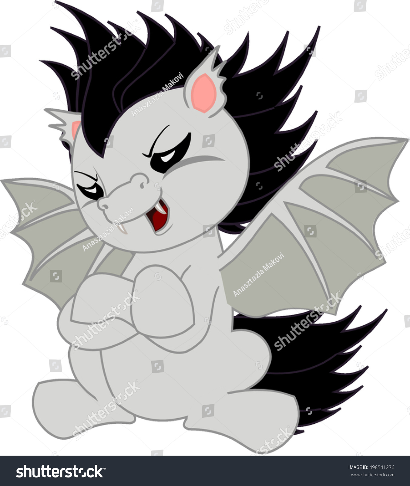 Vektor Stok Vampire Cartoon Pony (Tanpa Royalti) 498541276 | Shutterstock