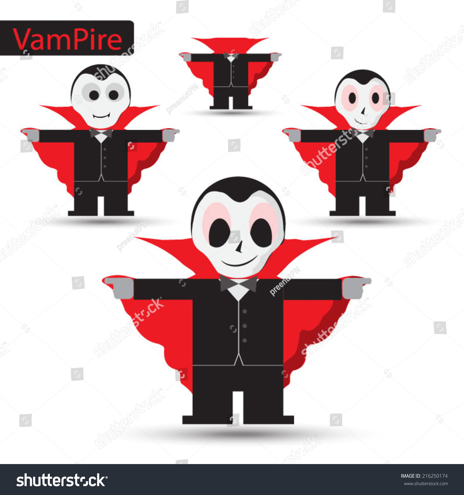 Vampire Cartoonvector Illustration Stock Vector (Royalty Free ...