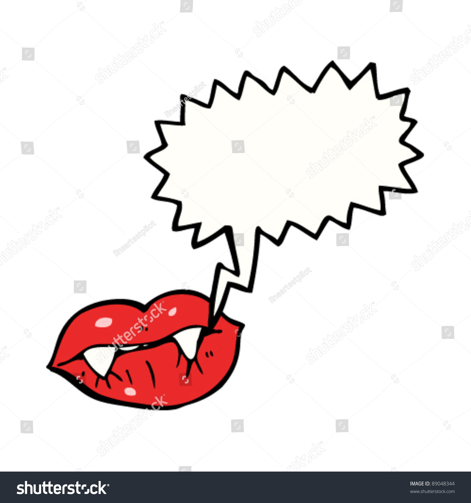 Vampire Fangs Cartoon Stock Vector (Royalty Free) 89048344