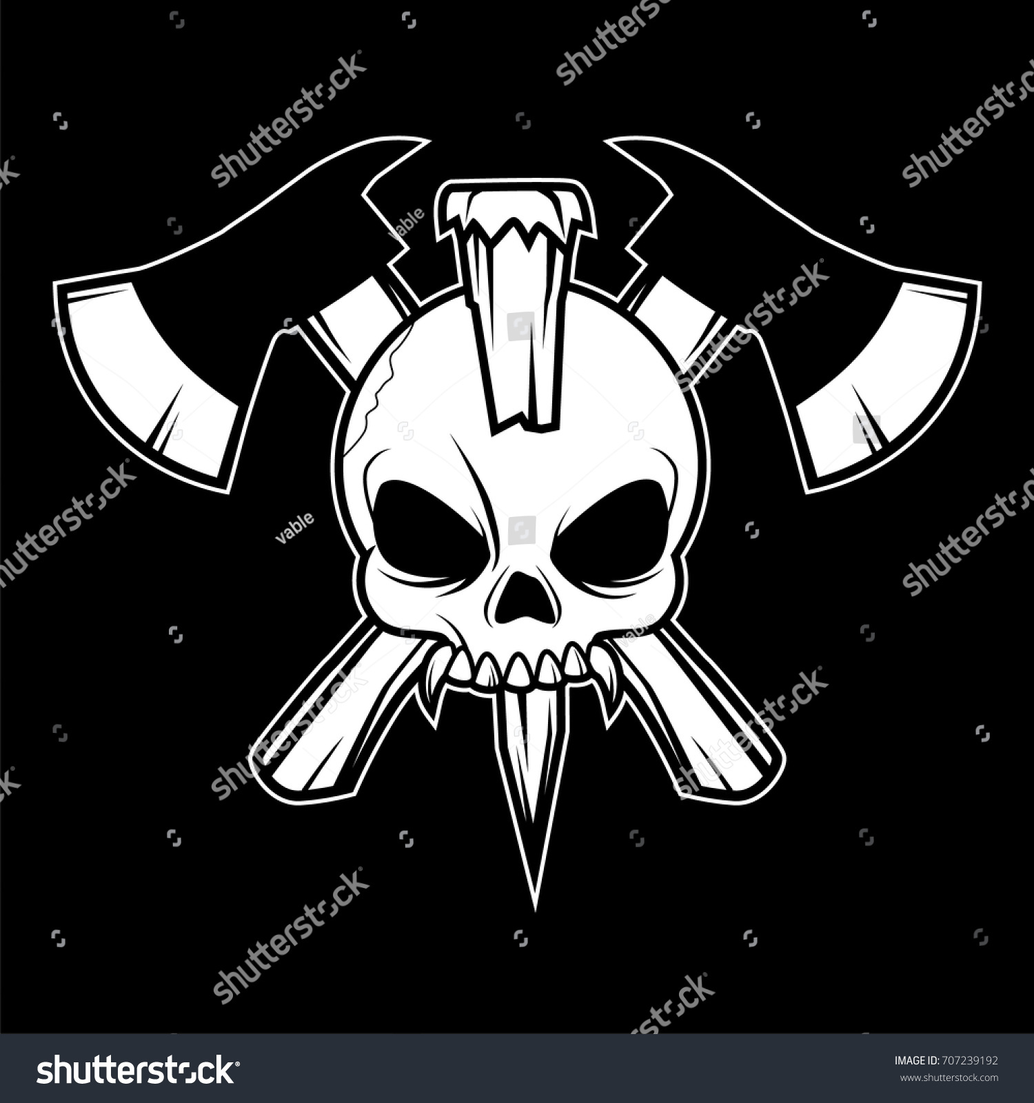 Vampire Hunter Symbol Stock Vector (Royalty Free) 707239192