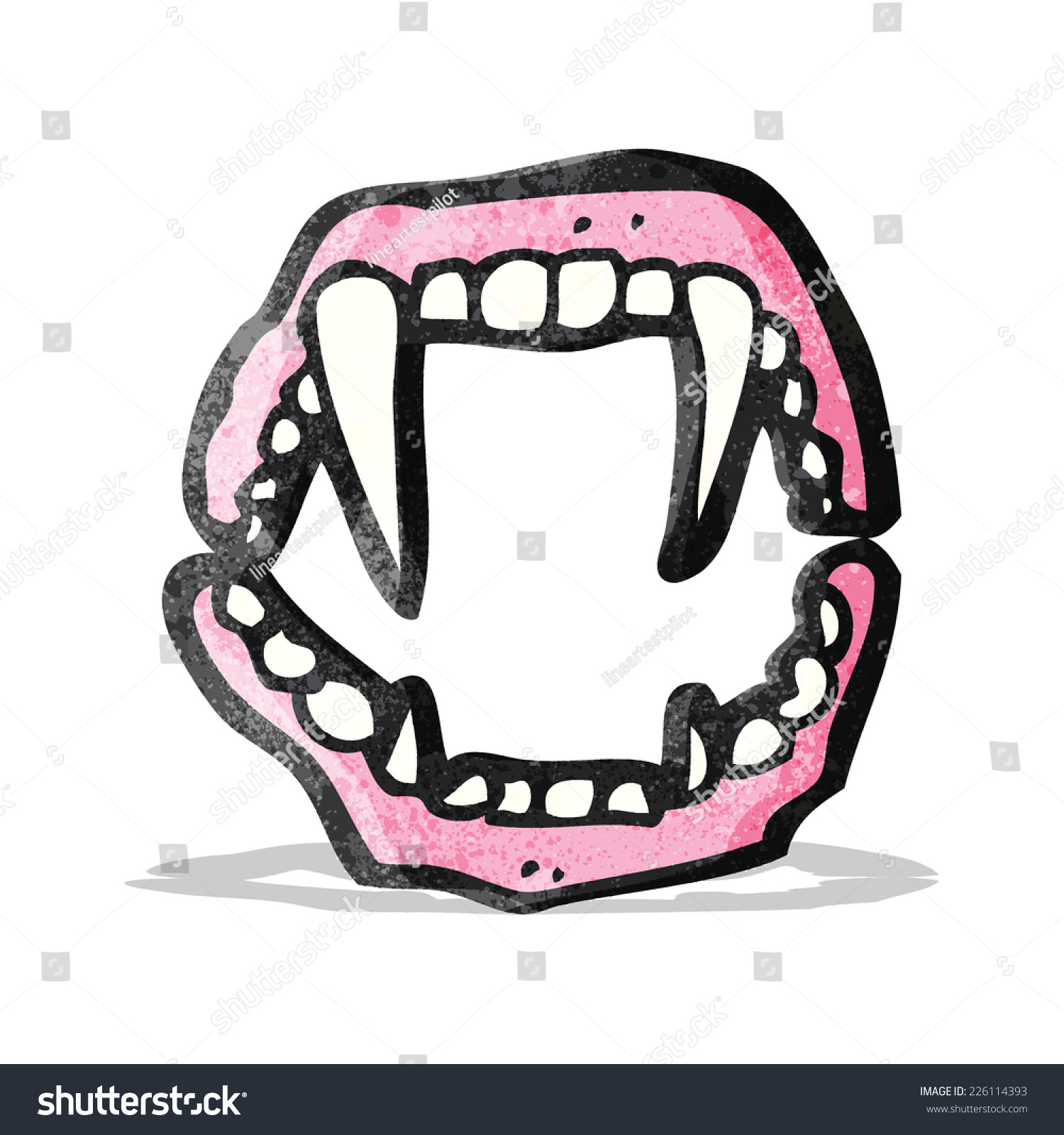 Vampire Teeth Cartoon Stock Vector (Royalty Free) 226114393 | Shutterstock