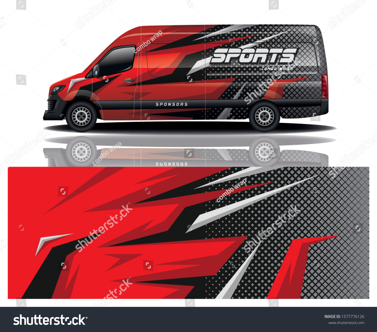 Van Car Decal Wrap Design Vector: เวกเตอร์สต็อก (ปลอดค่าลิขสิทธิ์ ...