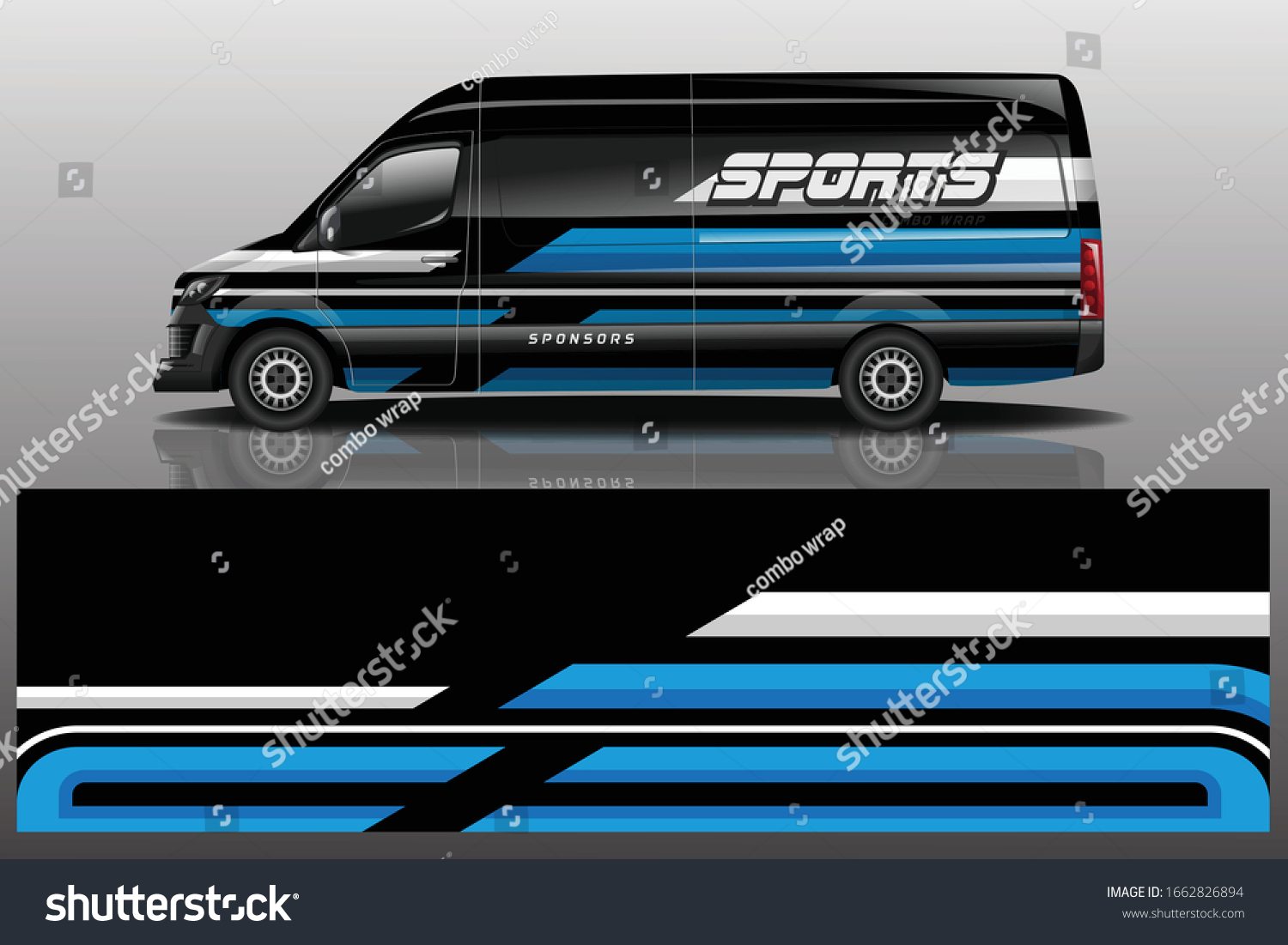 Van Car Decal Wrap Design Vector Stock Vector (Royalty Free) 1662826894 ...