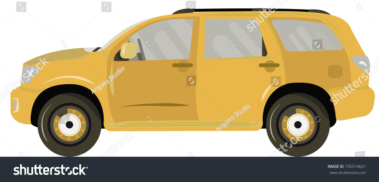 Van Isolated Side View Vector Illustration Stock Vector (Royalty Free ...