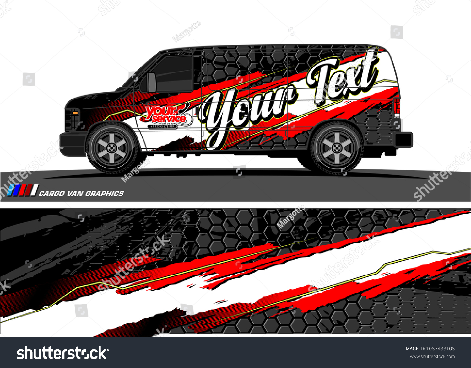 Van Livery Graphic Vector Stock Vector (Royalty Free) 1087433108 ...