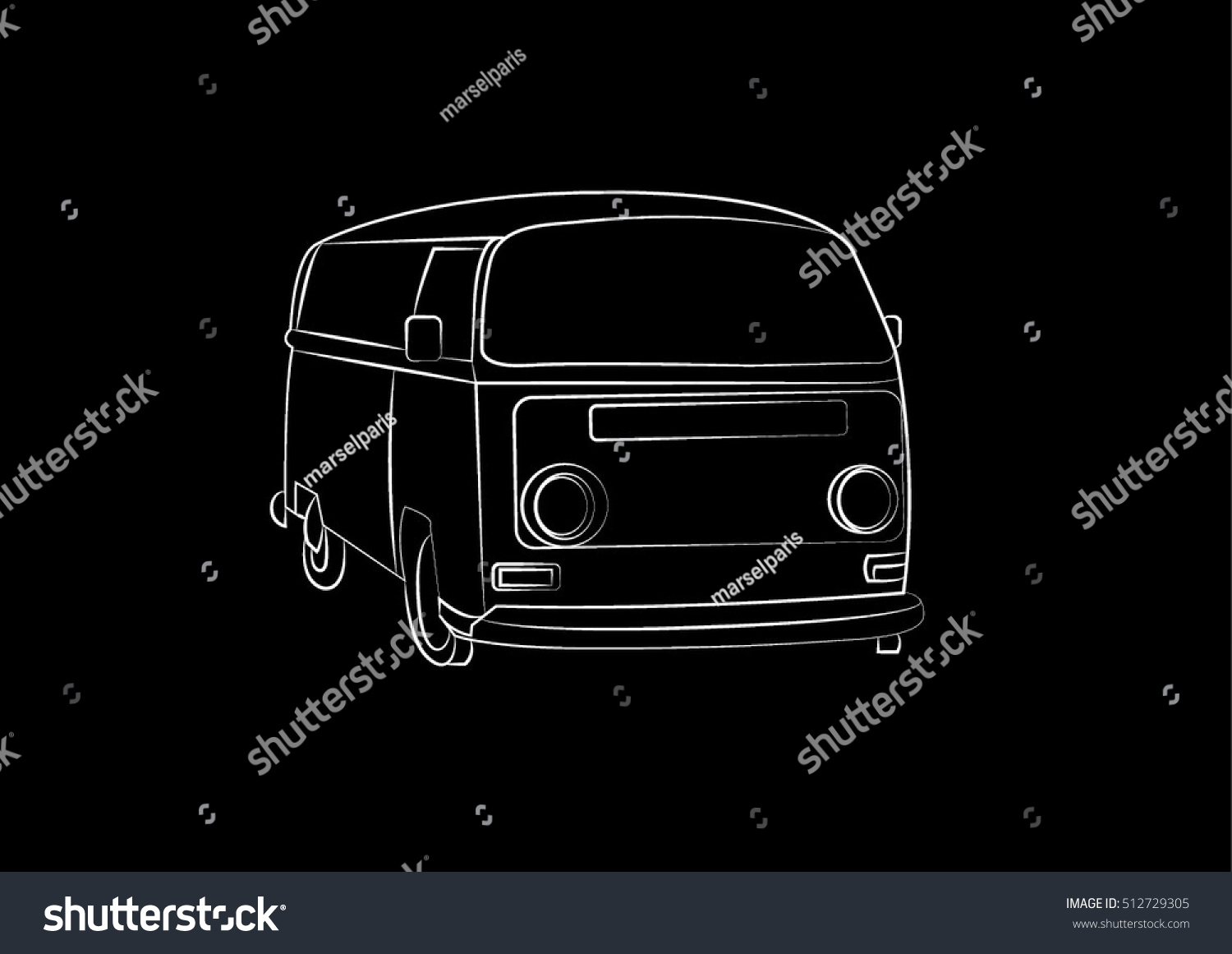 Van Outline Stock Vector (Royalty Free) 512729305 | Shutterstock