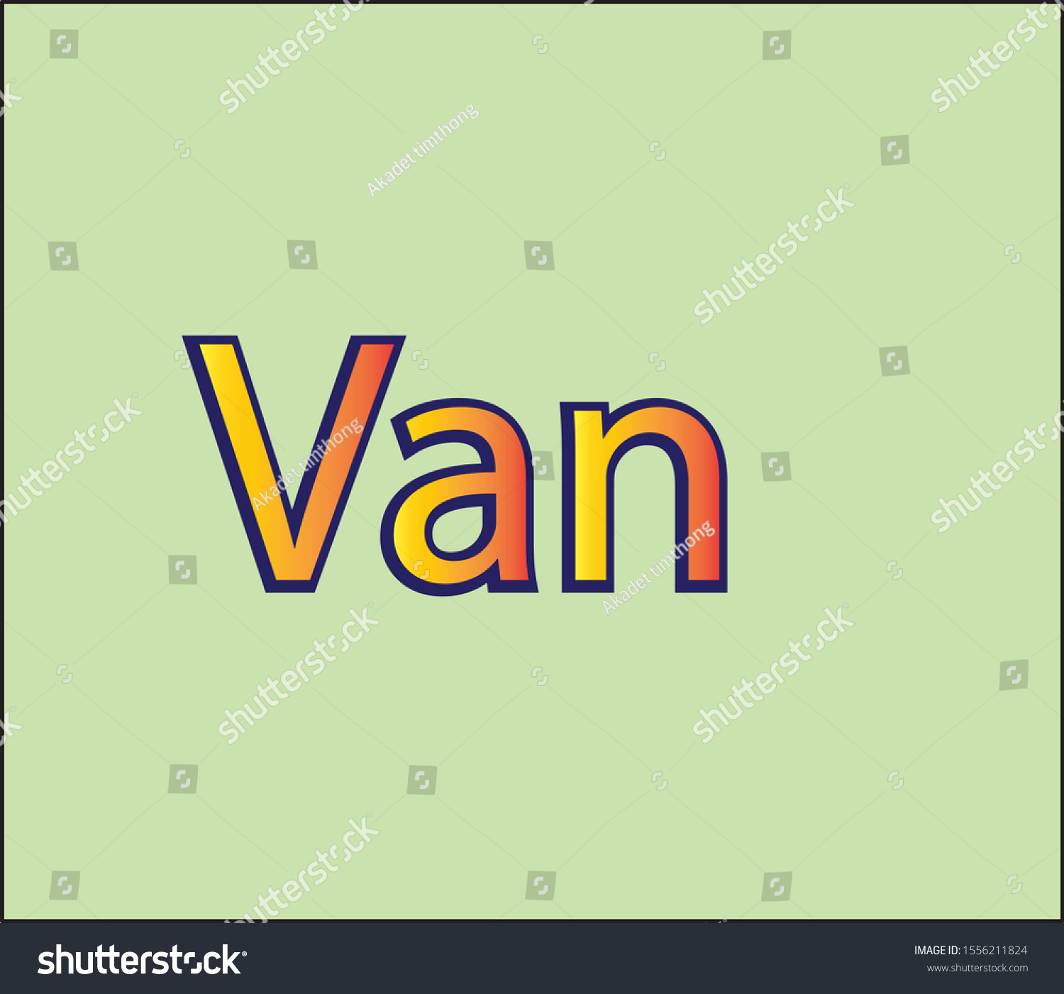Van Text Logo Vector Art: เวกเตอร์สต็อก (ปลอดค่าลิขสิทธิ์) 1556211824 ...