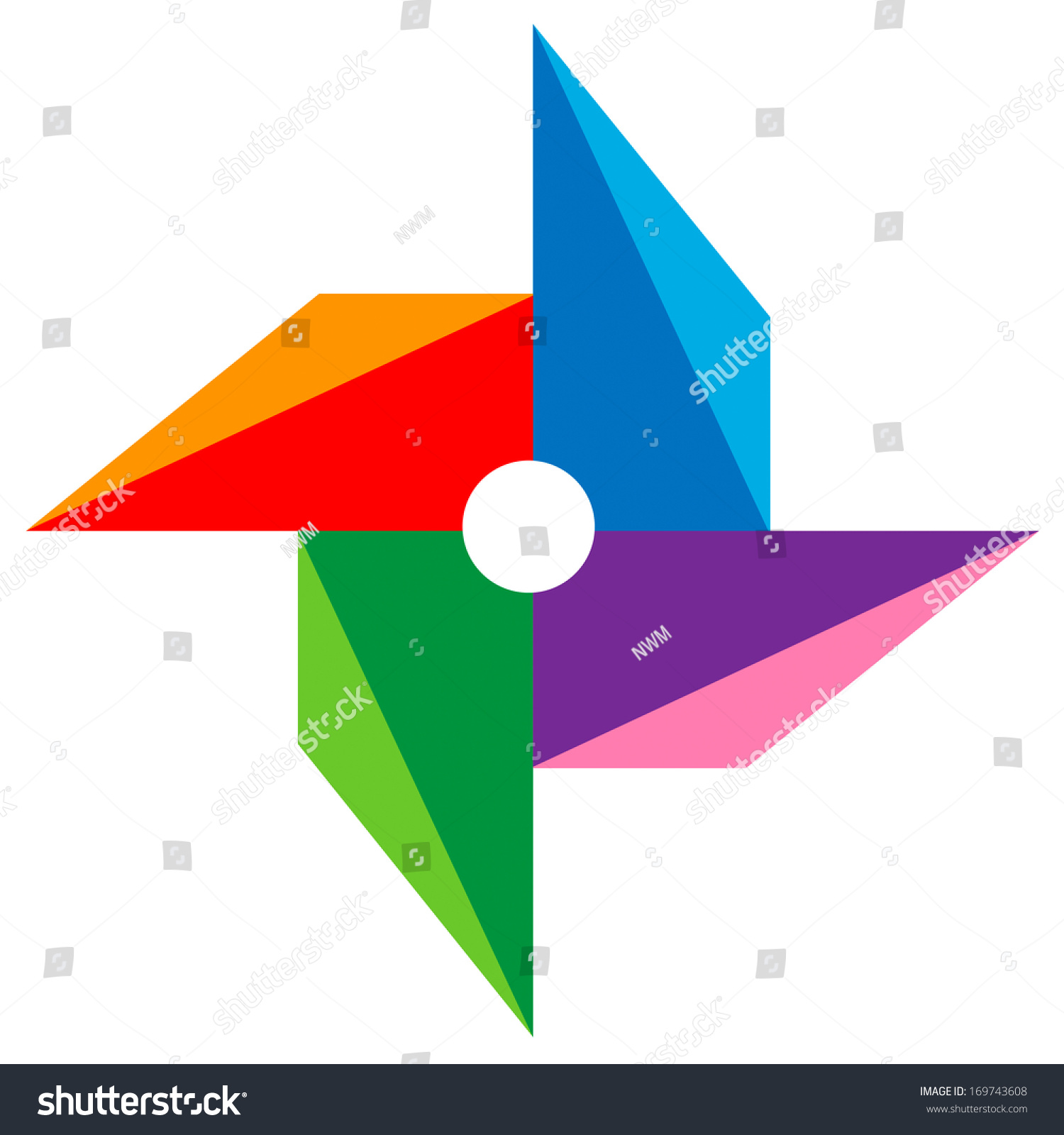 Vane Paper Colorful Vector Stock Vector (Royalty Free) 169743608 ...