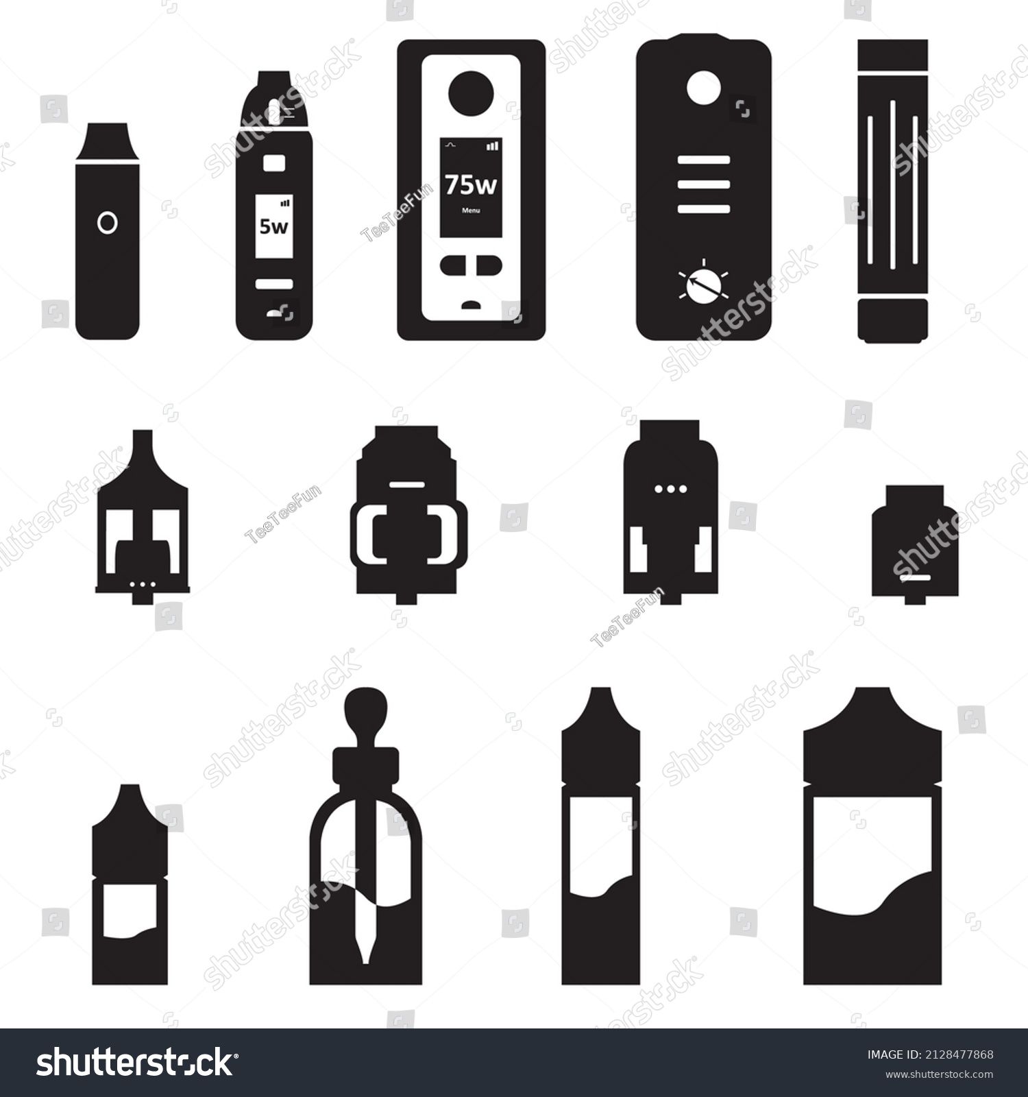 Vape Icon Need When Vaping Stock Vector (Royalty Free) 2128477868 ...