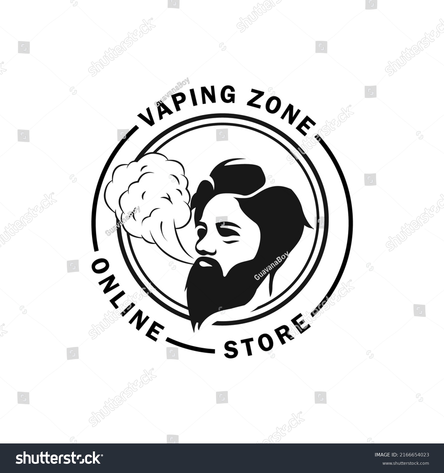 Vape Store Logo Design Template Stock Vector (Royalty Free) 2166654023 ...