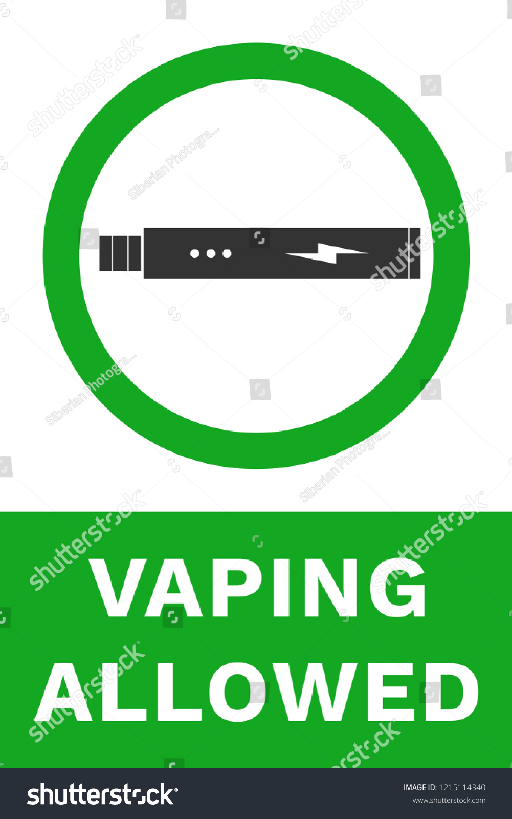 Vaping Allowed Sign Vertical Poster Vector Stock Vector (Royalty Free ...
