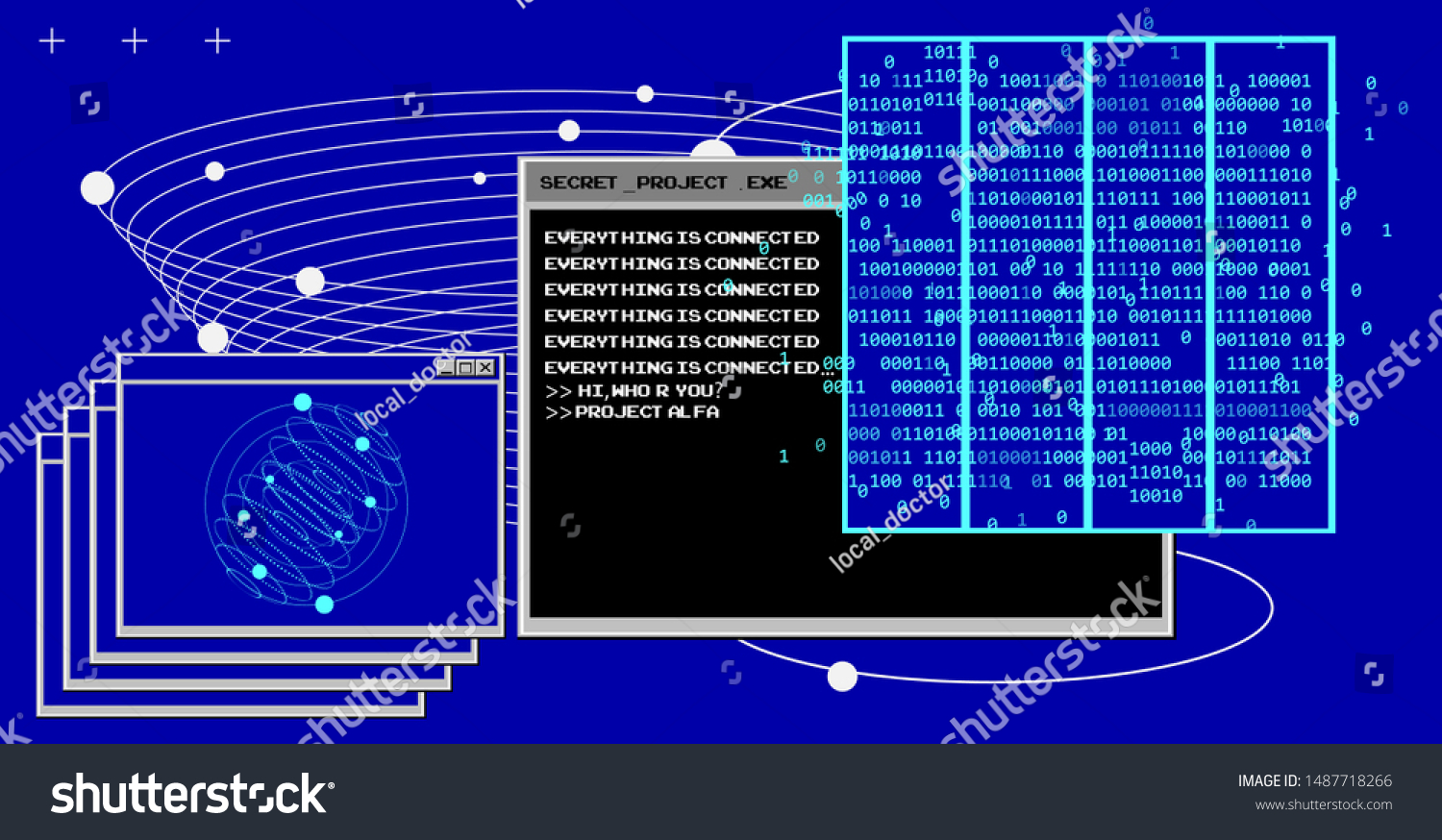 Vaporwave 80s90s Retrofuturistic Background Opened Terminal Stock ...