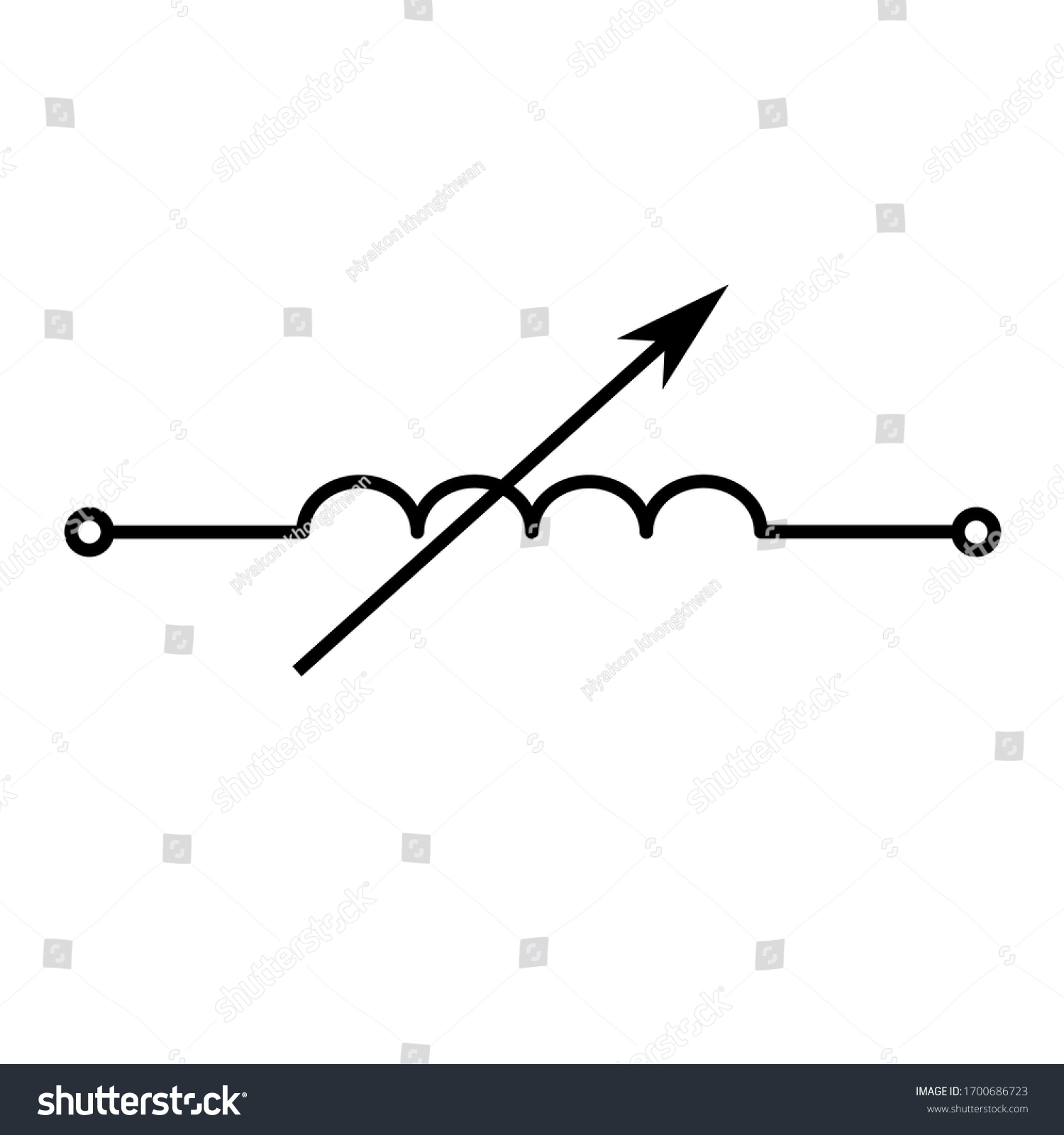 Variable Air Cored Inductor Symbol Stock Vector (Royalty Free) 1700686723