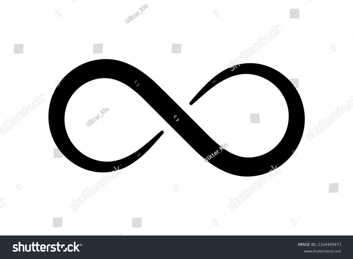 Variable Infinity Symbol Isolated On White Stock Vector (Royalty Free ...