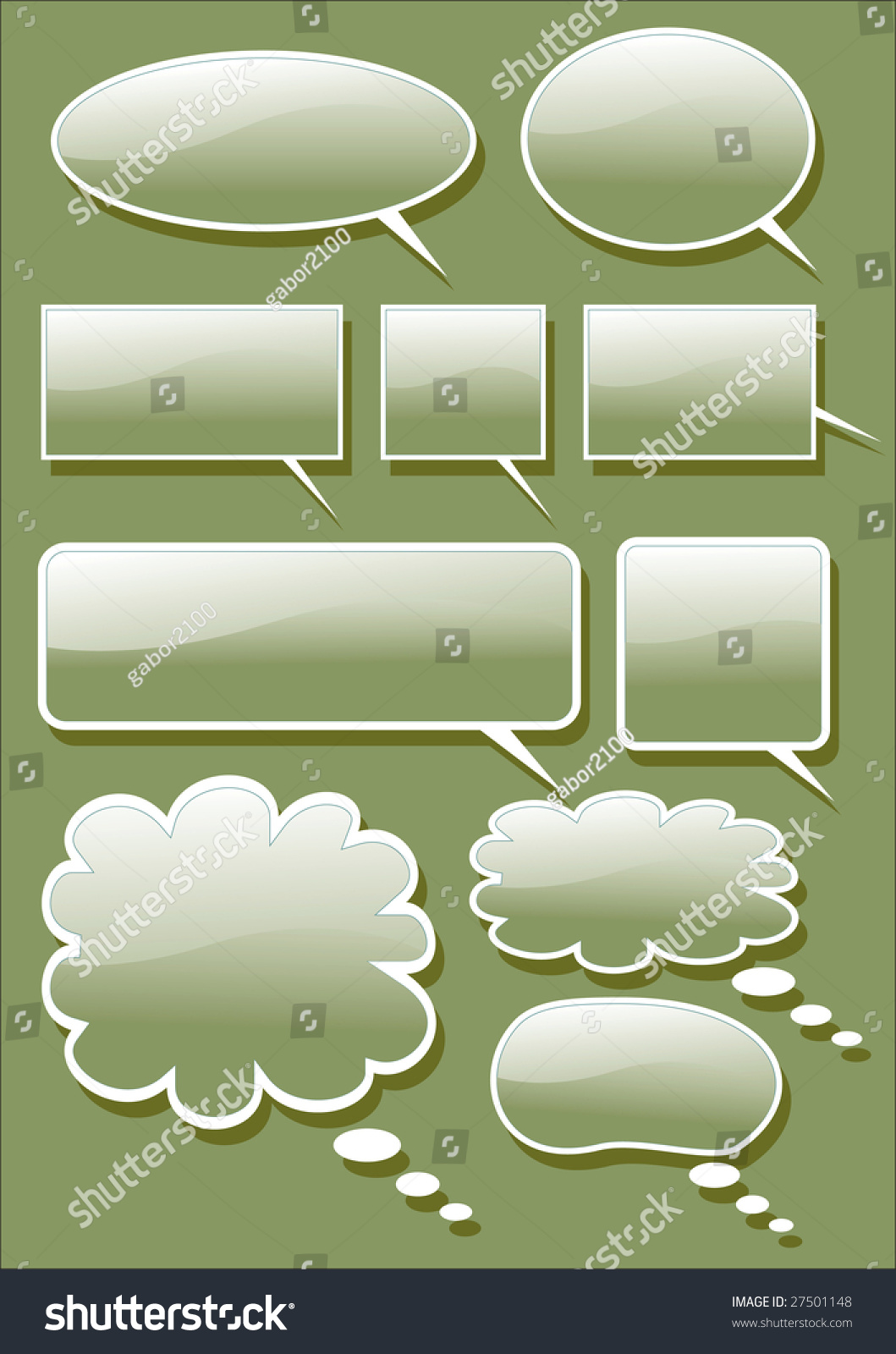 Various Call Out Shapes Collection Vector Stock Vector (Royalty Free ...