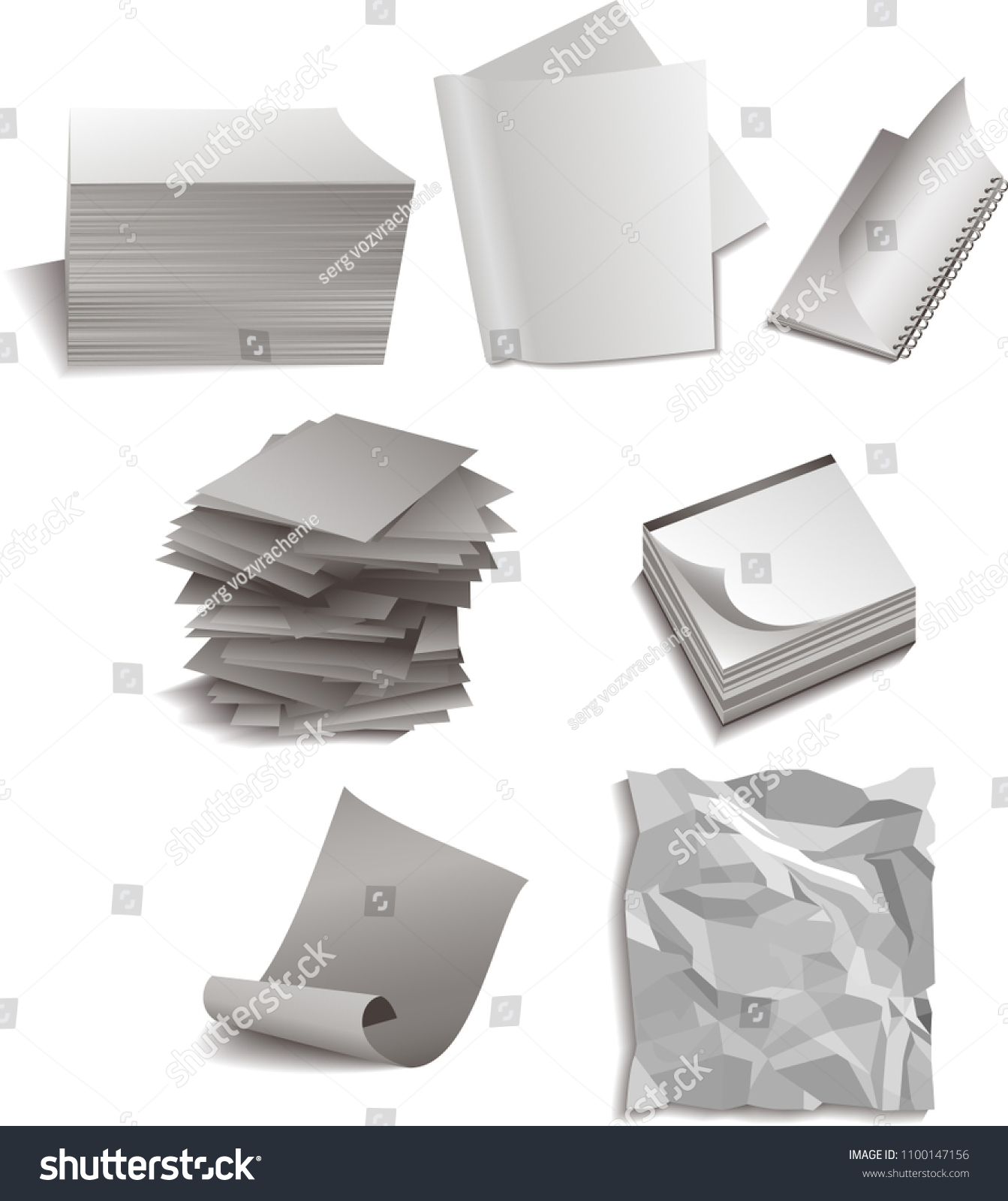 Various Forms Paper Vector: vector de stock (libre de regalías ...
