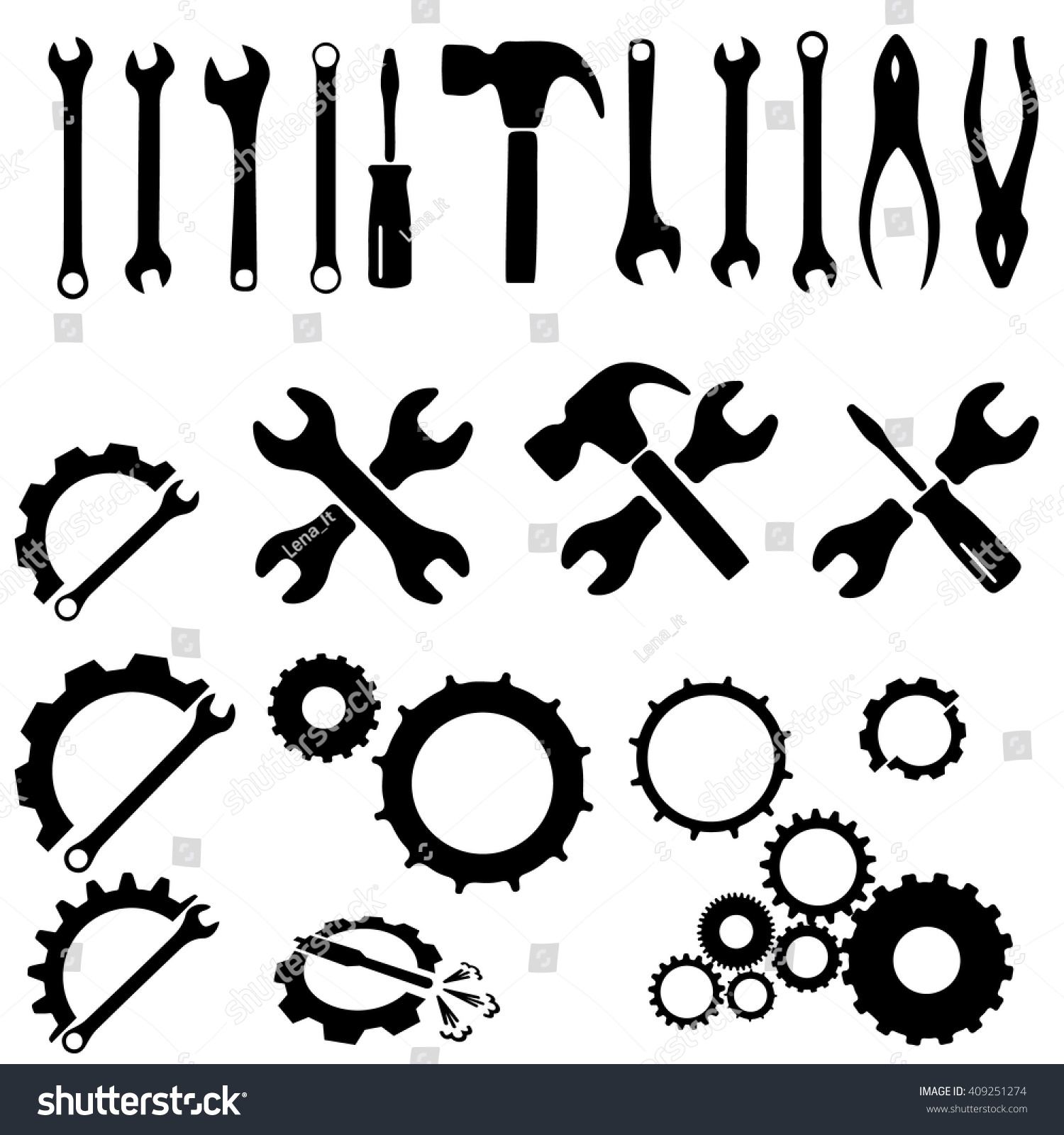 Various Isolated Tools Stock Vector (Royalty Free) 409251274 | Shutterstock