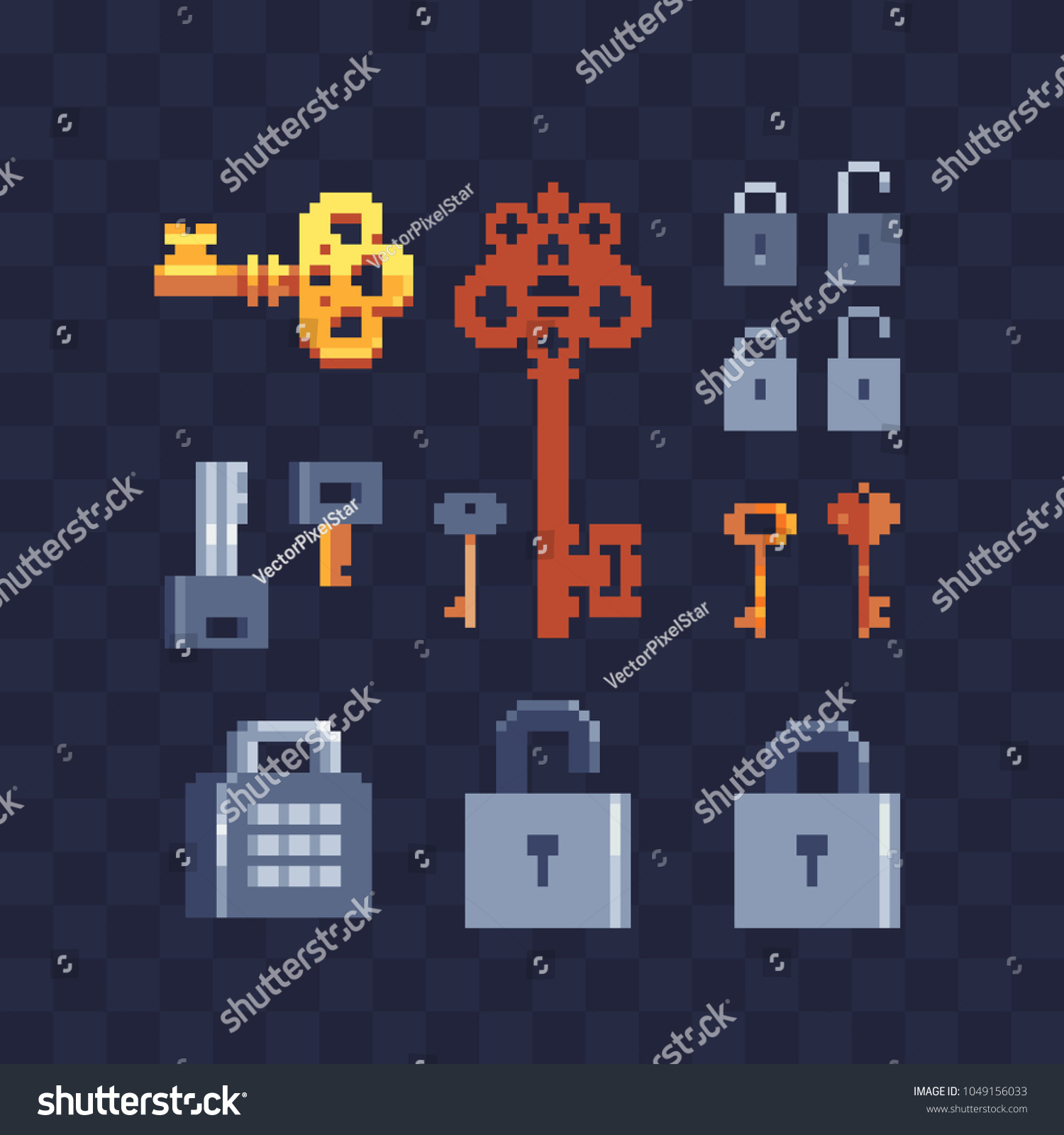1052 Pixel Art Lock Stock Vectors Images And Vector Art Shutterstock