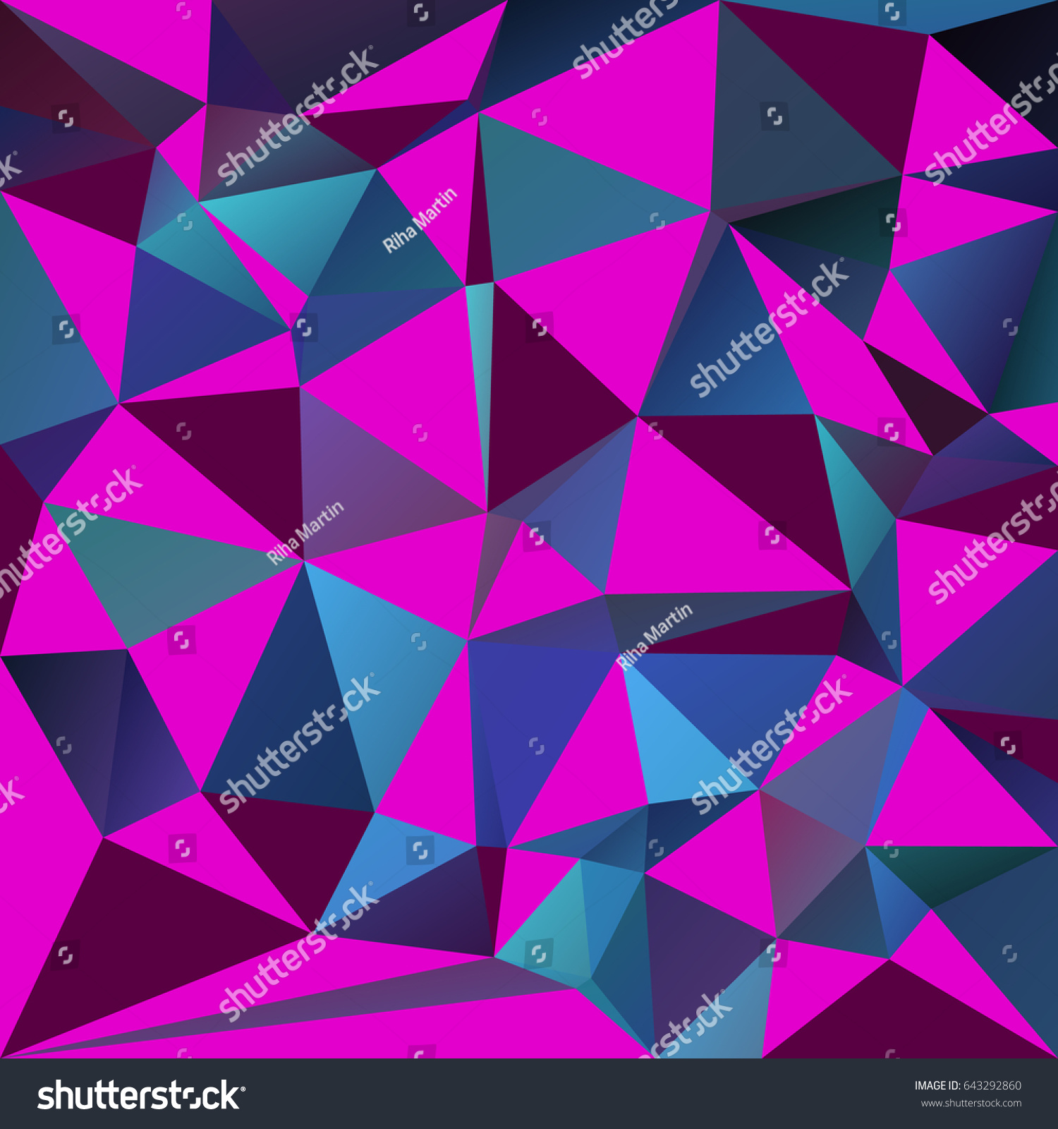 Various Rainbow Pink Color Spectrum Triangular Stock Vector (Royalty ...