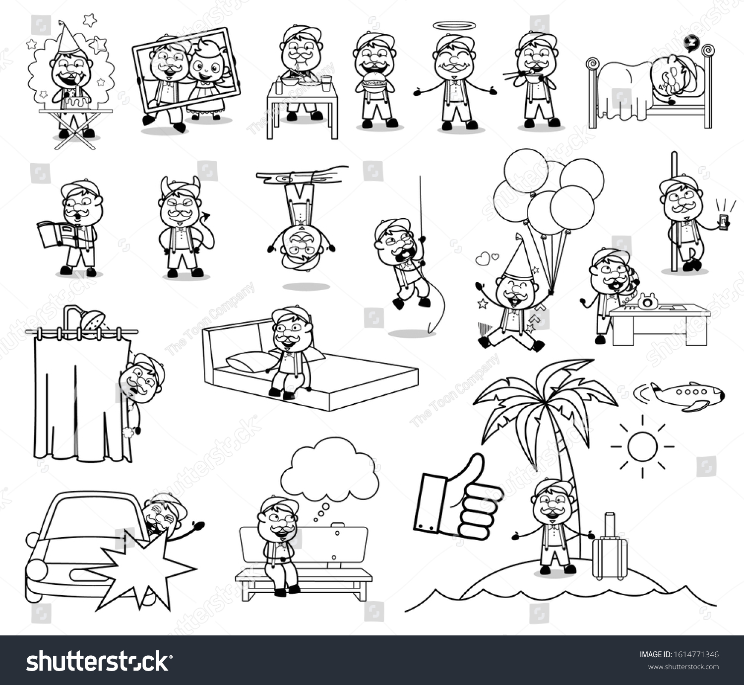 Various Retro Cartoon Vendor Character Different Stock Vector (Royalty ... Various Retro Cartoon Vendor Character Different Stock Vector (Royalty ...