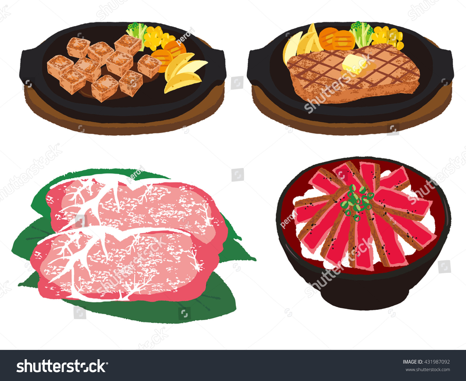 142 Japanese teppanyaki Stock Illustrations, Images & Vectors ...