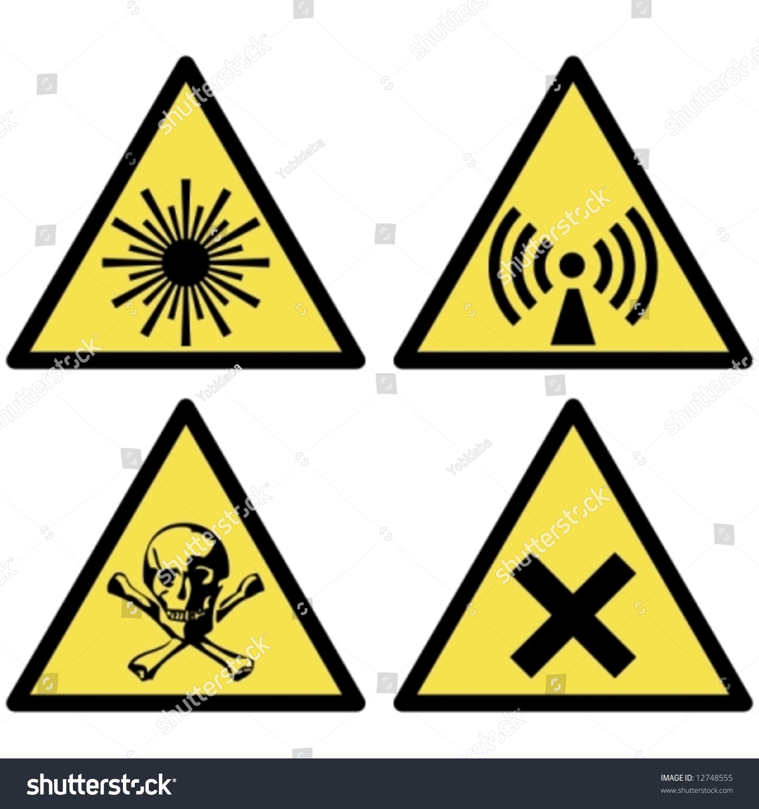 Various Warning Signs 2 Stock Vector (Royalty Free) 12748555