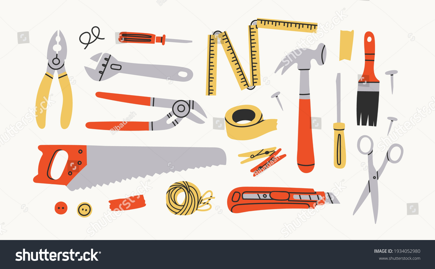 4,123 Hand drawn tool kit Images, Stock Photos & Vectors | Shutterstock