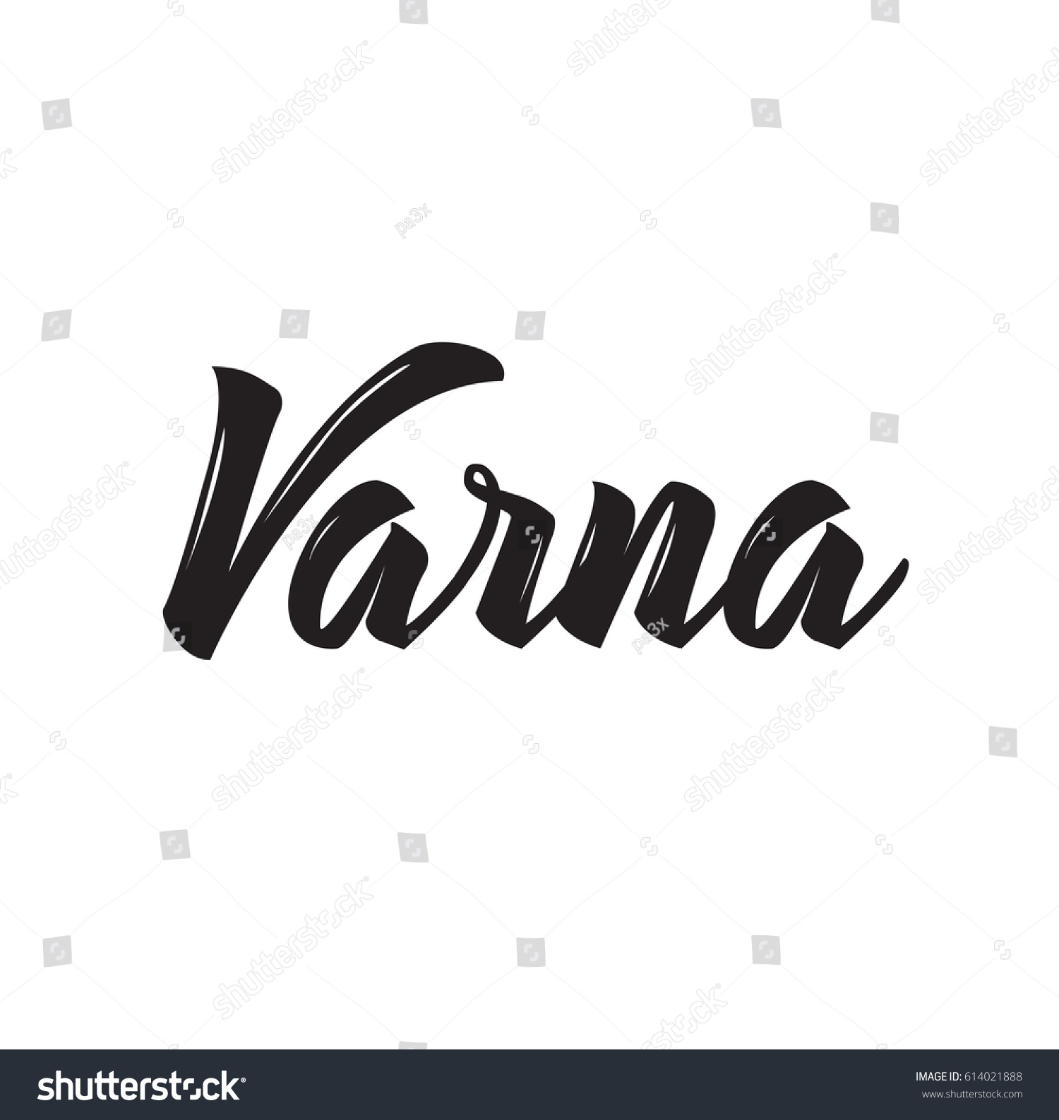 Varna Text Design Vector Calligraphy Typography: vector de stock (libre ...