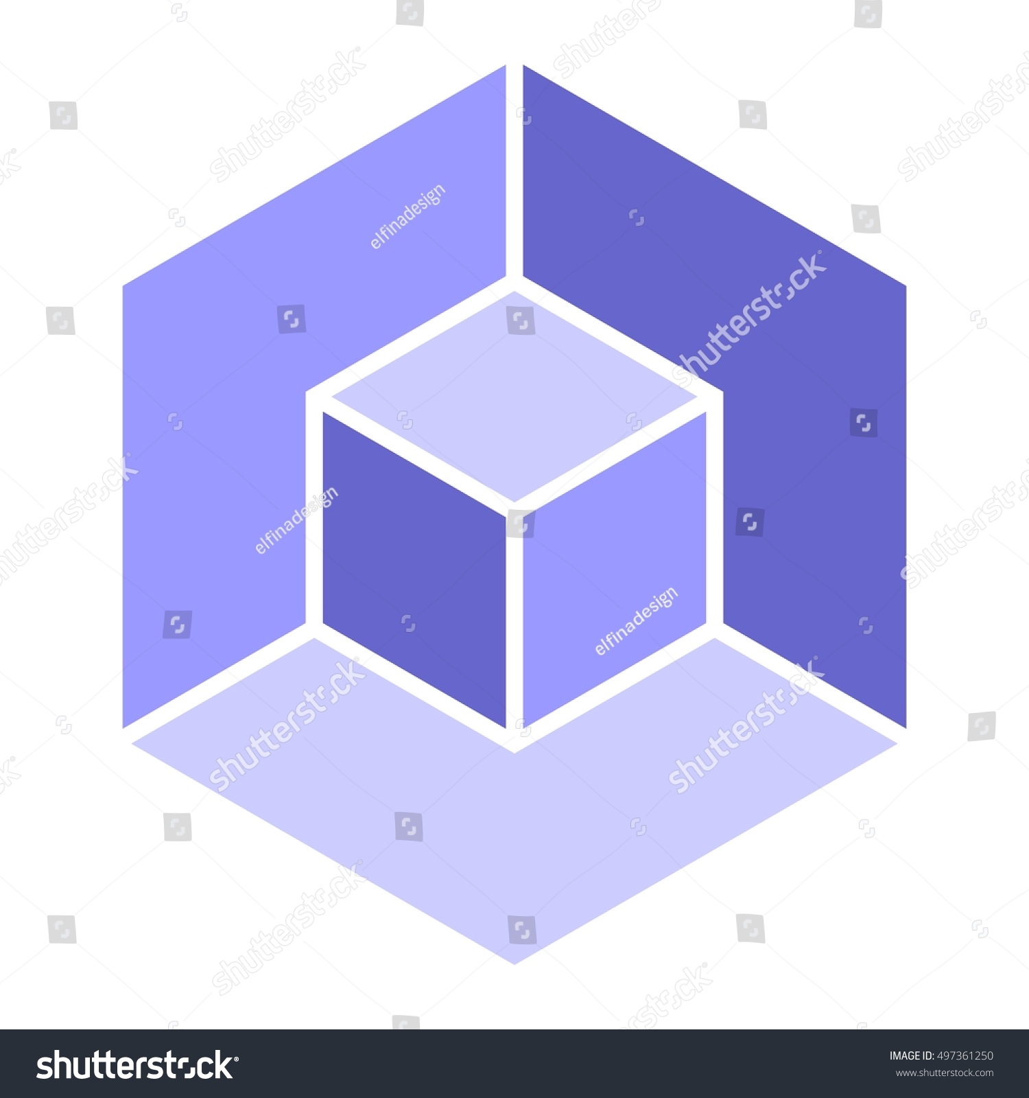 Vasarely Cube Kinetic Cube Logo Design Stock Vector (Royalty Free ...