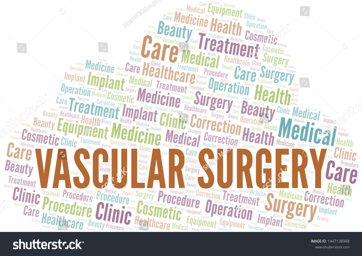 Vascular Surgery Word Cloud Vector Made Stock Vector (Royalty Free ...