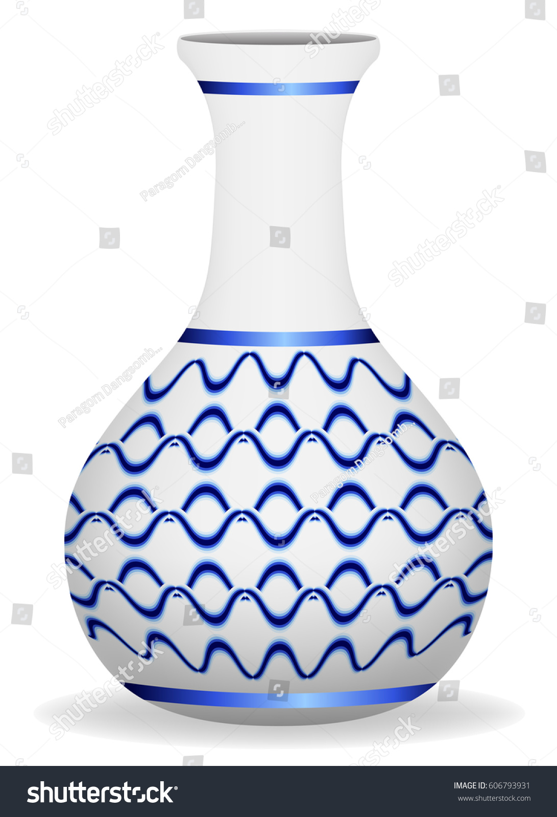 Vase Porcelain Graphic Vector Stock Vector (Royalty Free) 606793931