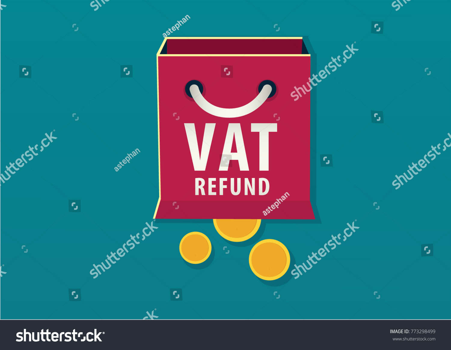 Vat Refund Concept Vector Illustration Stock Vector (Royalty Free ...