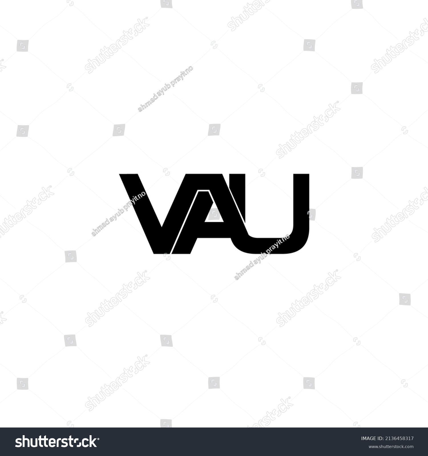 Vau Letter Monogram Logo Design Original Stock Vector (Royalty Free ...