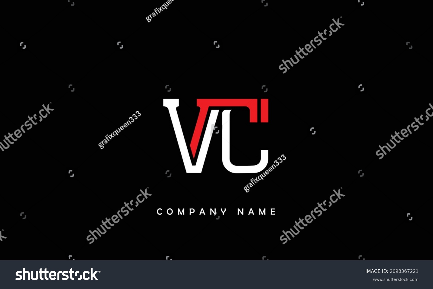 VC, CV 알파벳 문자 로고 고정 스톡 벡터(로열티 프리) 2098367221 | Shutterstock