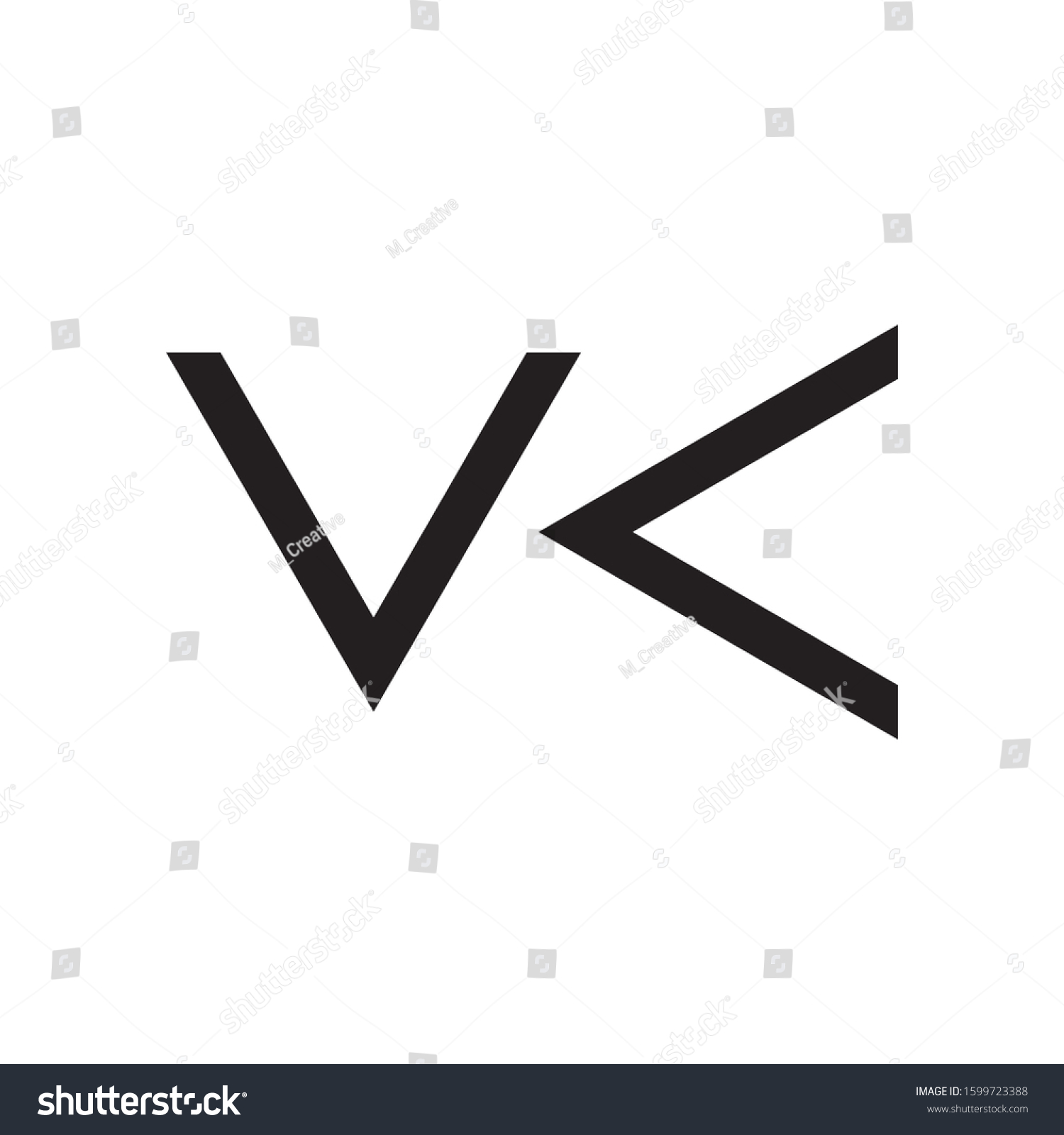 Vc Initial Letter Logo Template Vector Stock Vector (Royalty Free ...