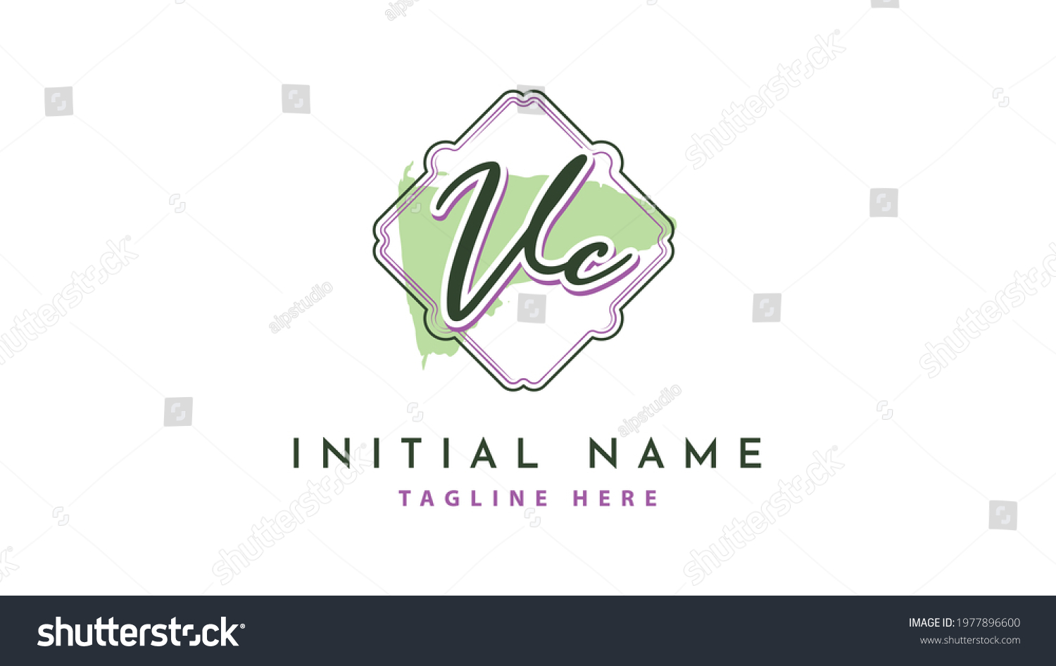 Vc Initials Handwriting Logo Vector Stock Vector (Royalty Free ...