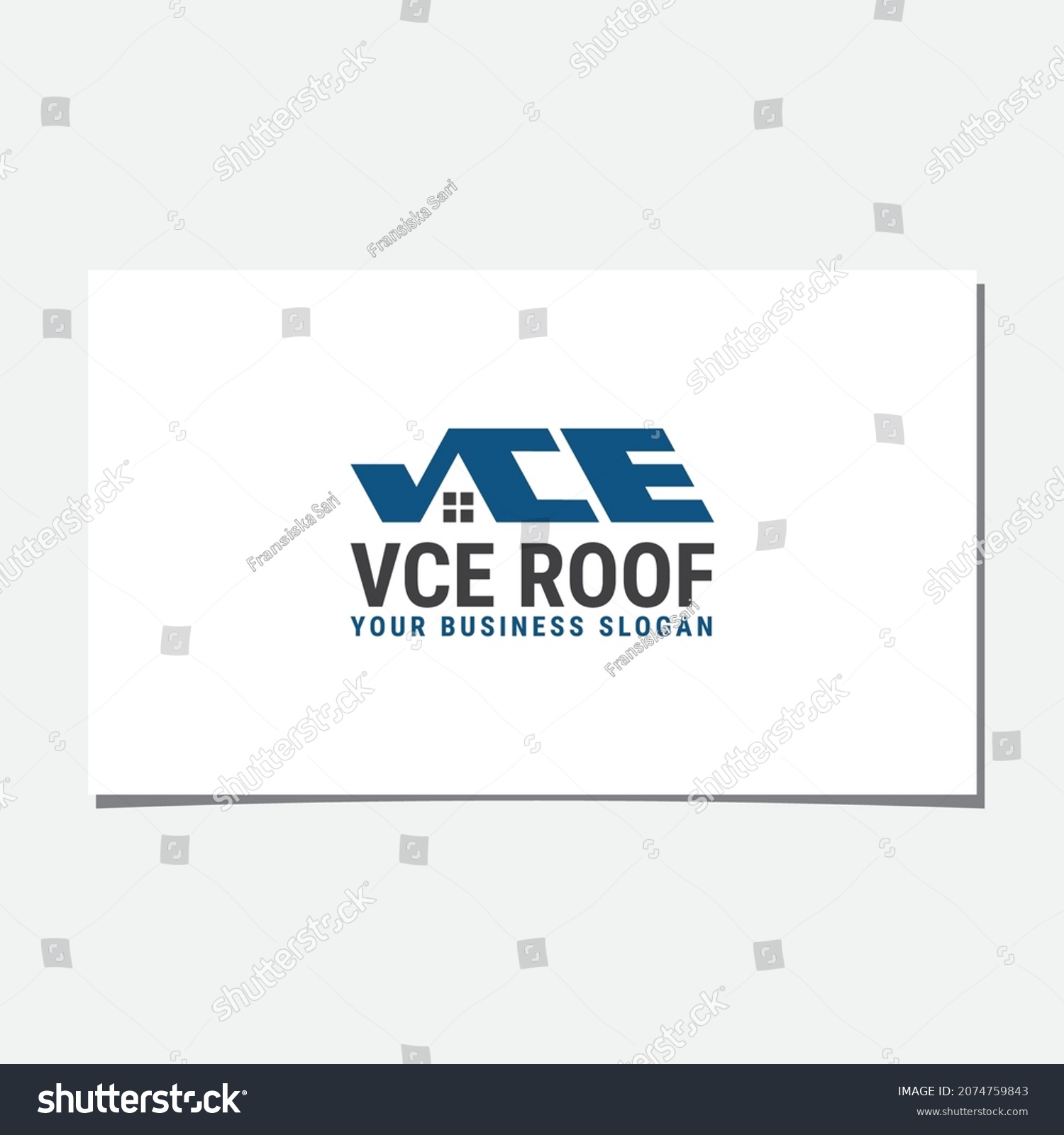 Vce Roof Logo Design Vector Stock Vector (Royalty Free) 2074759843 ...