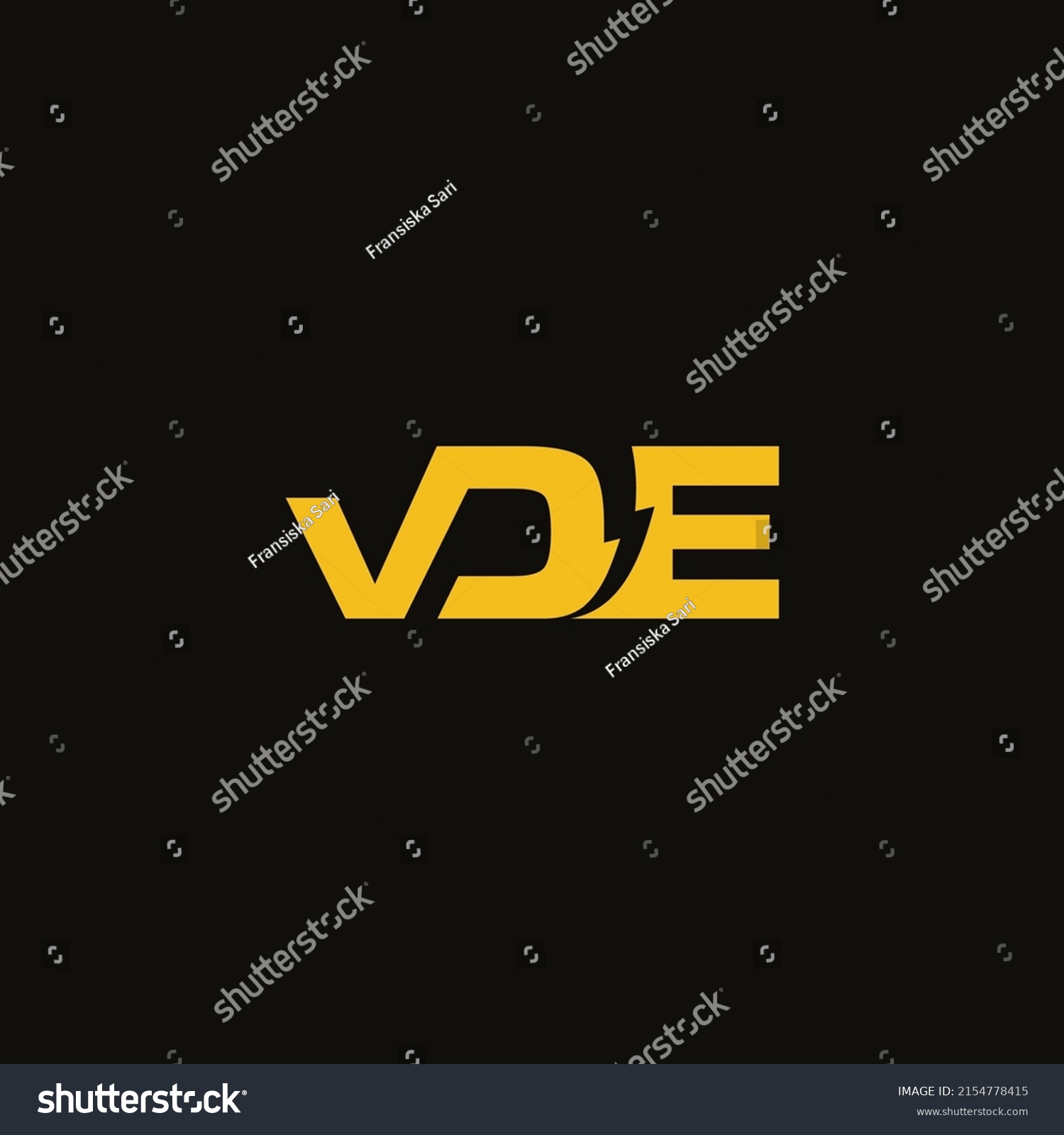 Vde Elictric Logo Design Vector Stock Vector (Royalty Free) 2154778415 ...