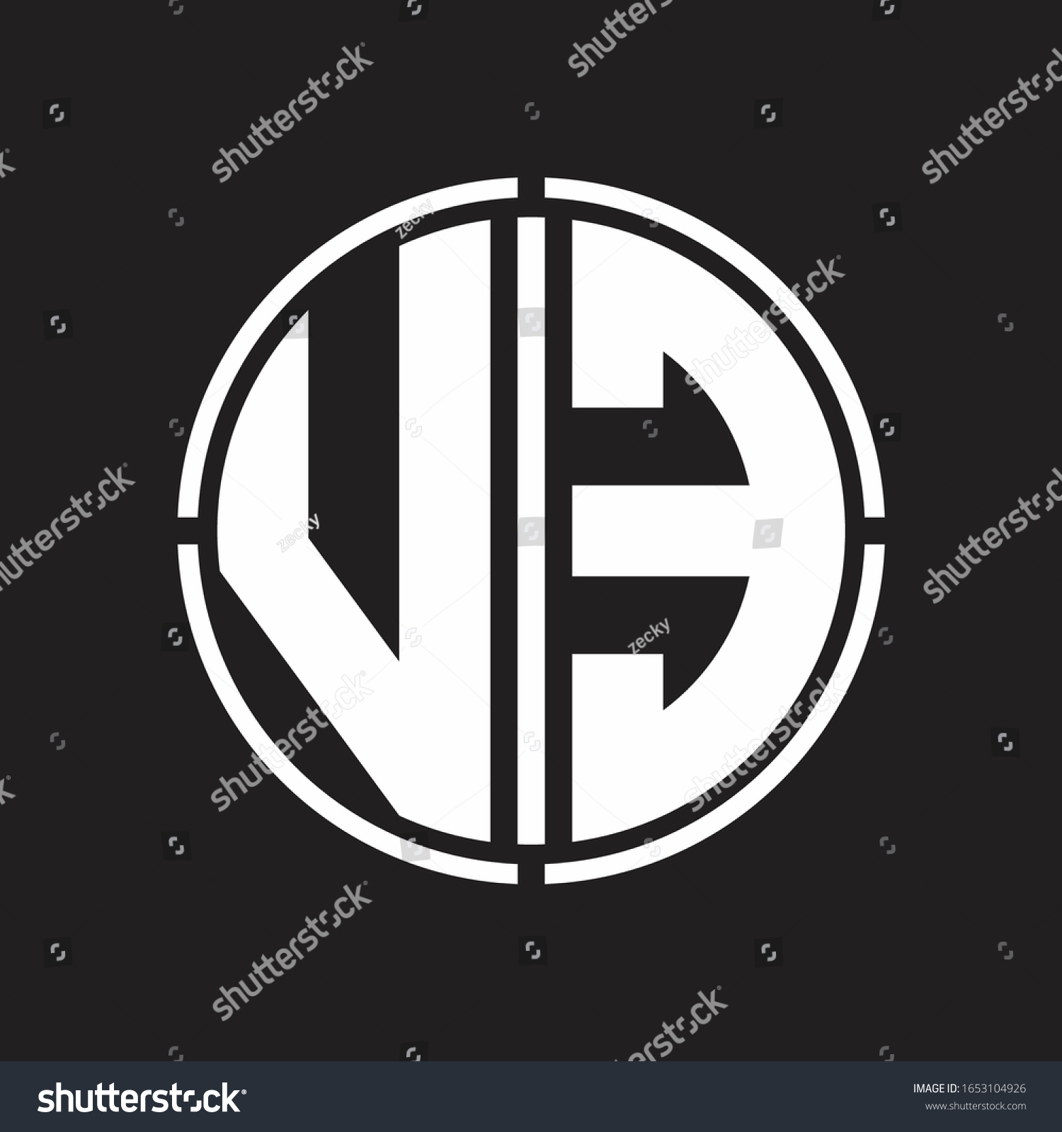 Vektor Stok Ve Logo Initial Circle Line Cut (Tanpa Royalti) 1653104926 ...