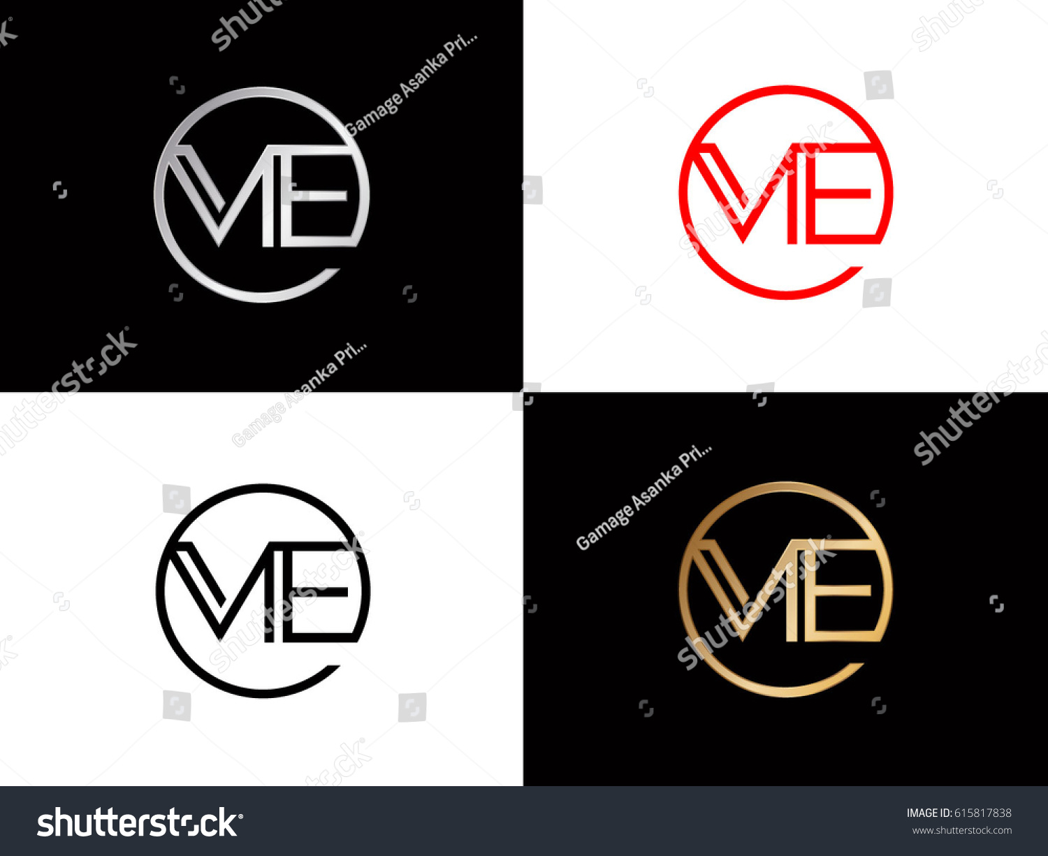 Ve Text Logo Design: vector de stock (libre de regalías) 615817838 ...