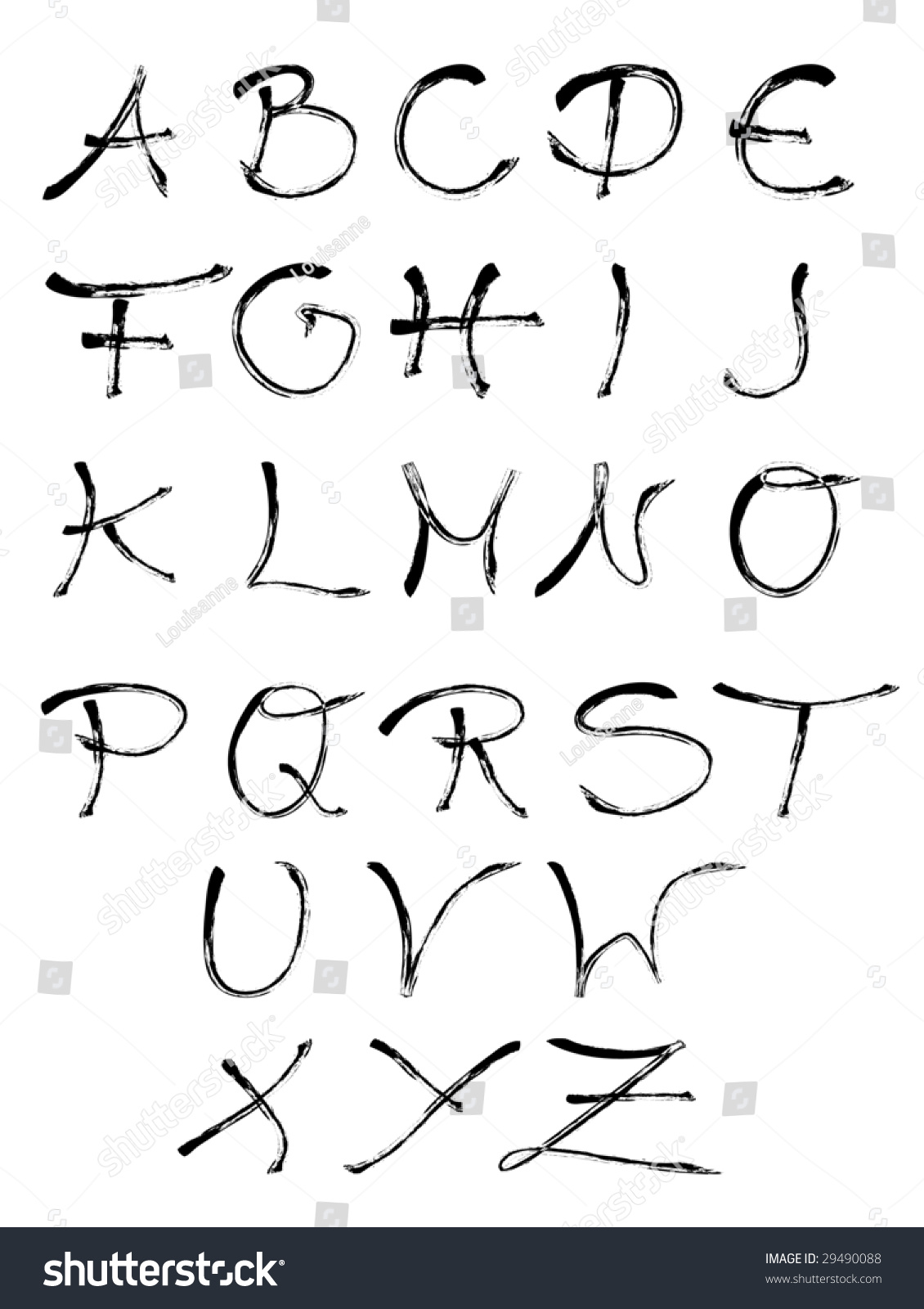 Vector Abc Handwritten Letters Stock Vector (Royalty Free) 29490088 ...