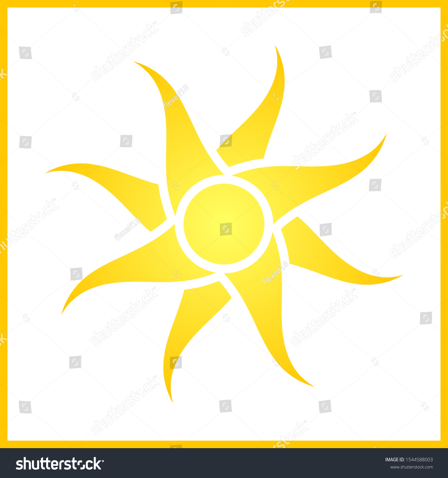 Vector Absatract Yellow Sun Symbol: vector de stock (libre de regalías ...