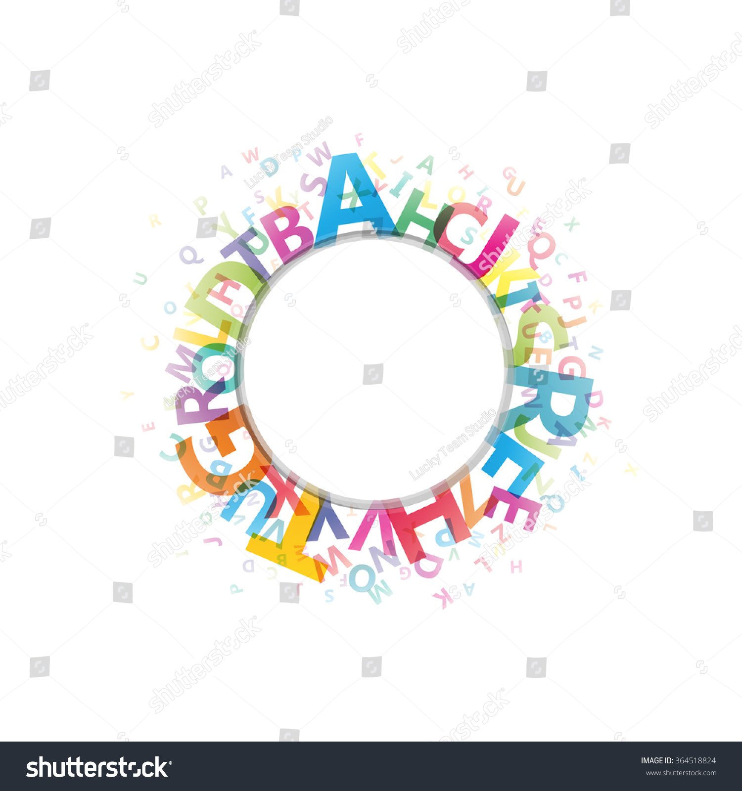 Vector Abstract Alphabet Round Background Stock Vector (Royalty Free ...