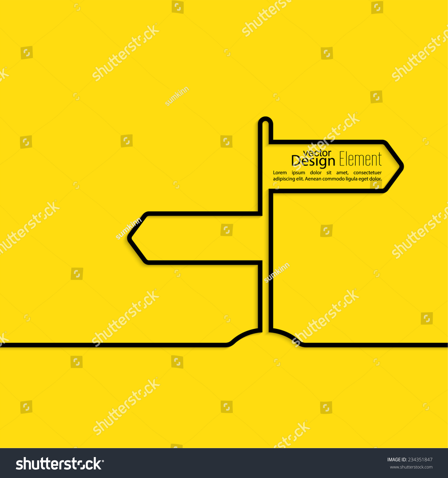 Vector Abstract Background Direction Arrow Sign Stock Vector (Royalty ...