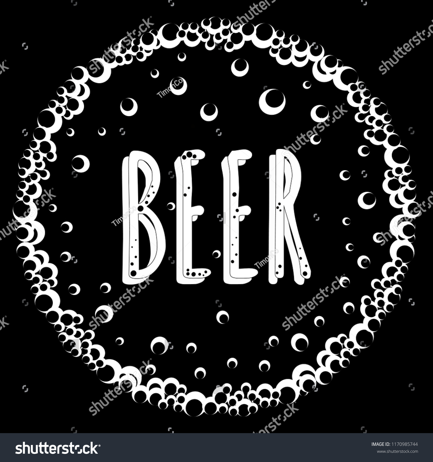 Vector Abstract Beer Elements Circle Frame Stock Vector (Royalty Free ...