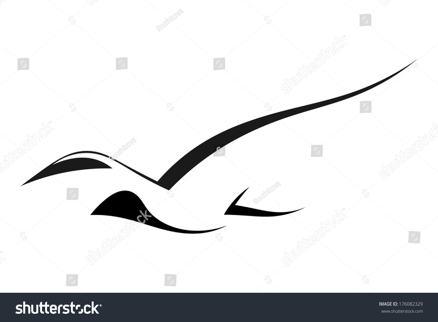 Vector Abstract Birds Stock Vector (Royalty Free) 176082329