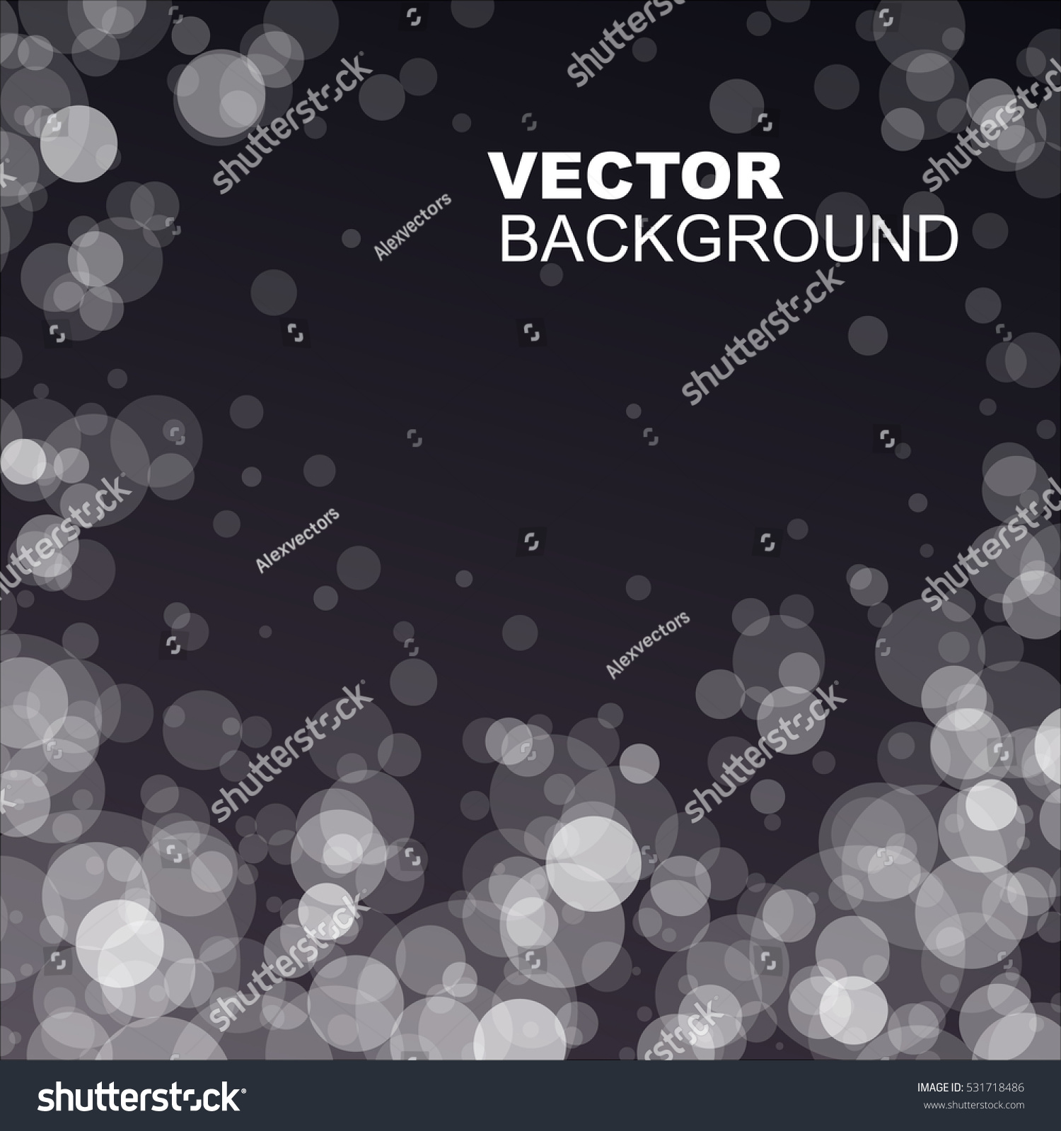 Vector Abstract Black Background White Circles: vector de stock (libre de regalías) 531718486 ...